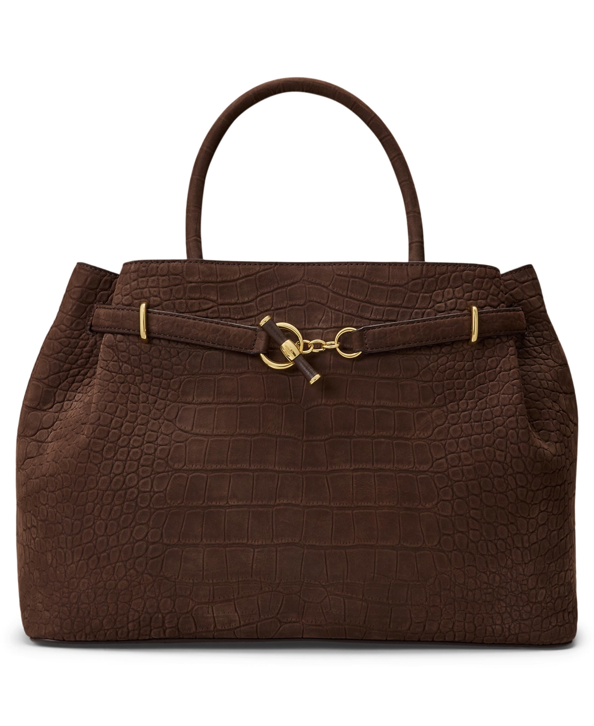 Click here for Lauren Ralph Lauren Crocodile Embossed Nubuck Larg... prices