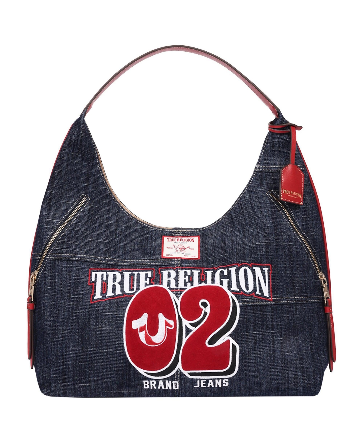 Click here for True Religion Varsity Logo Zip Pocket Denim Hobo B... prices