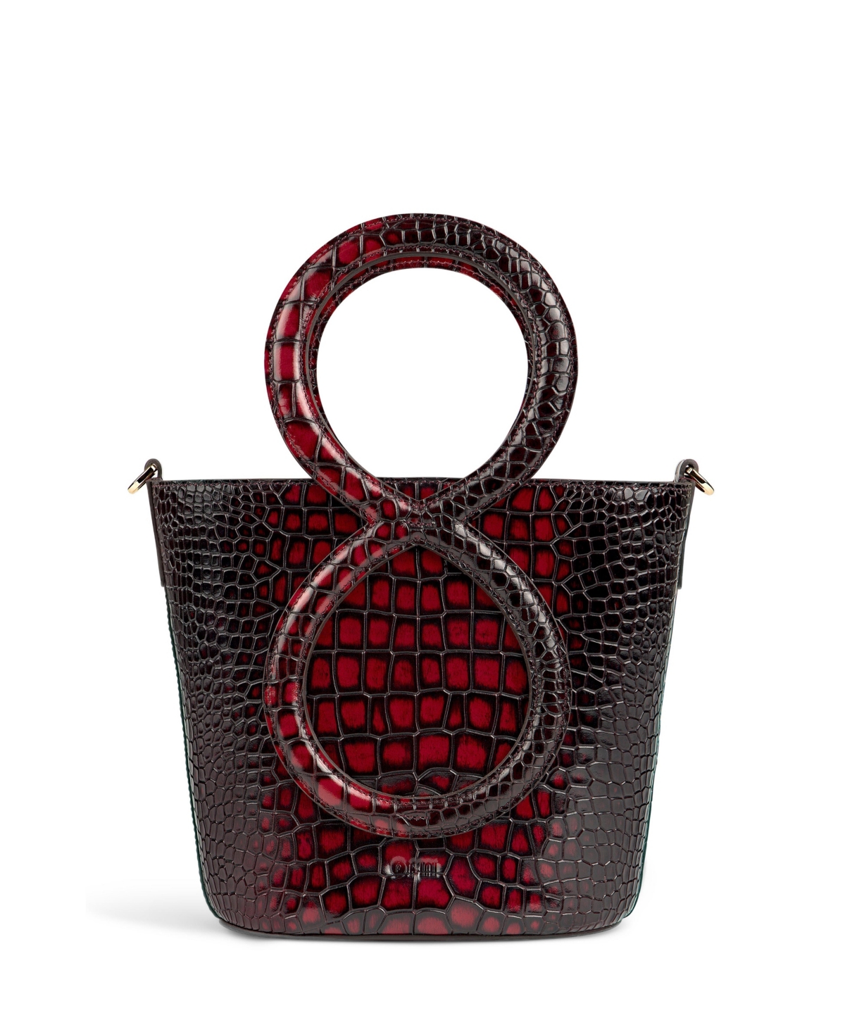 Click here for Fini Infinity Bag - Crocodile Embossed - Burgundy... prices