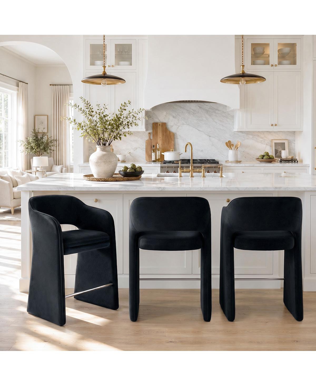 Click here for Maison Boucle Counter-Height Bar Stool Set of 3 Wi... prices