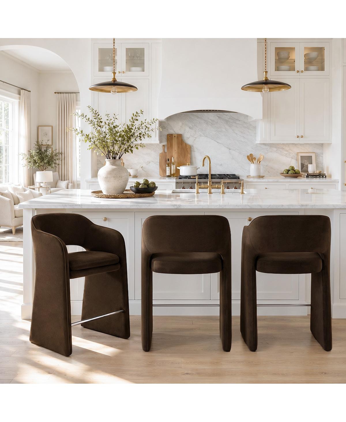 Click here for Maison Boucle Counter-Height Bar Stool Set of 3 Wi... prices