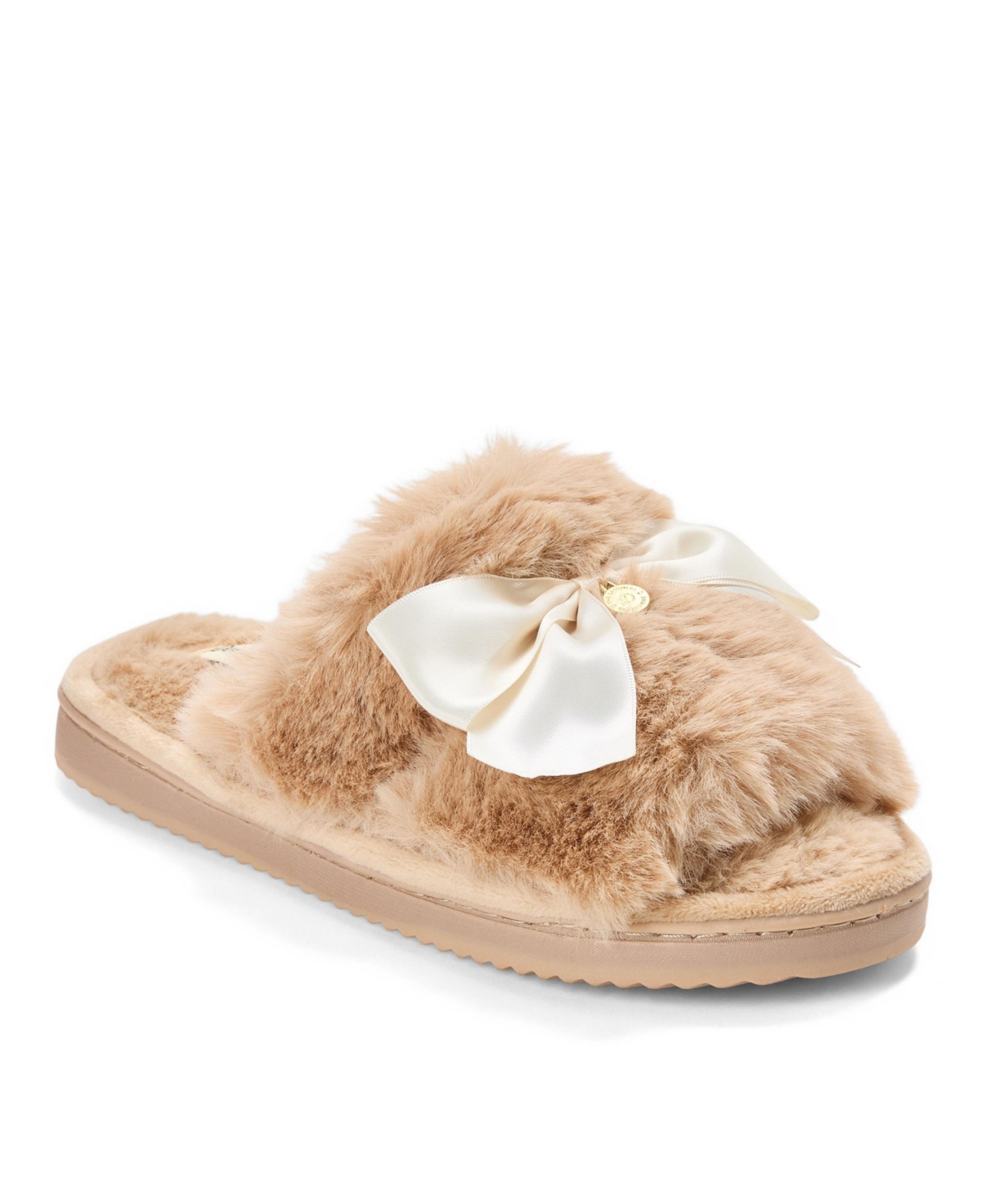 Click here for Dearfoams Womens Bianca Pile Slide Slipper with Bo... prices