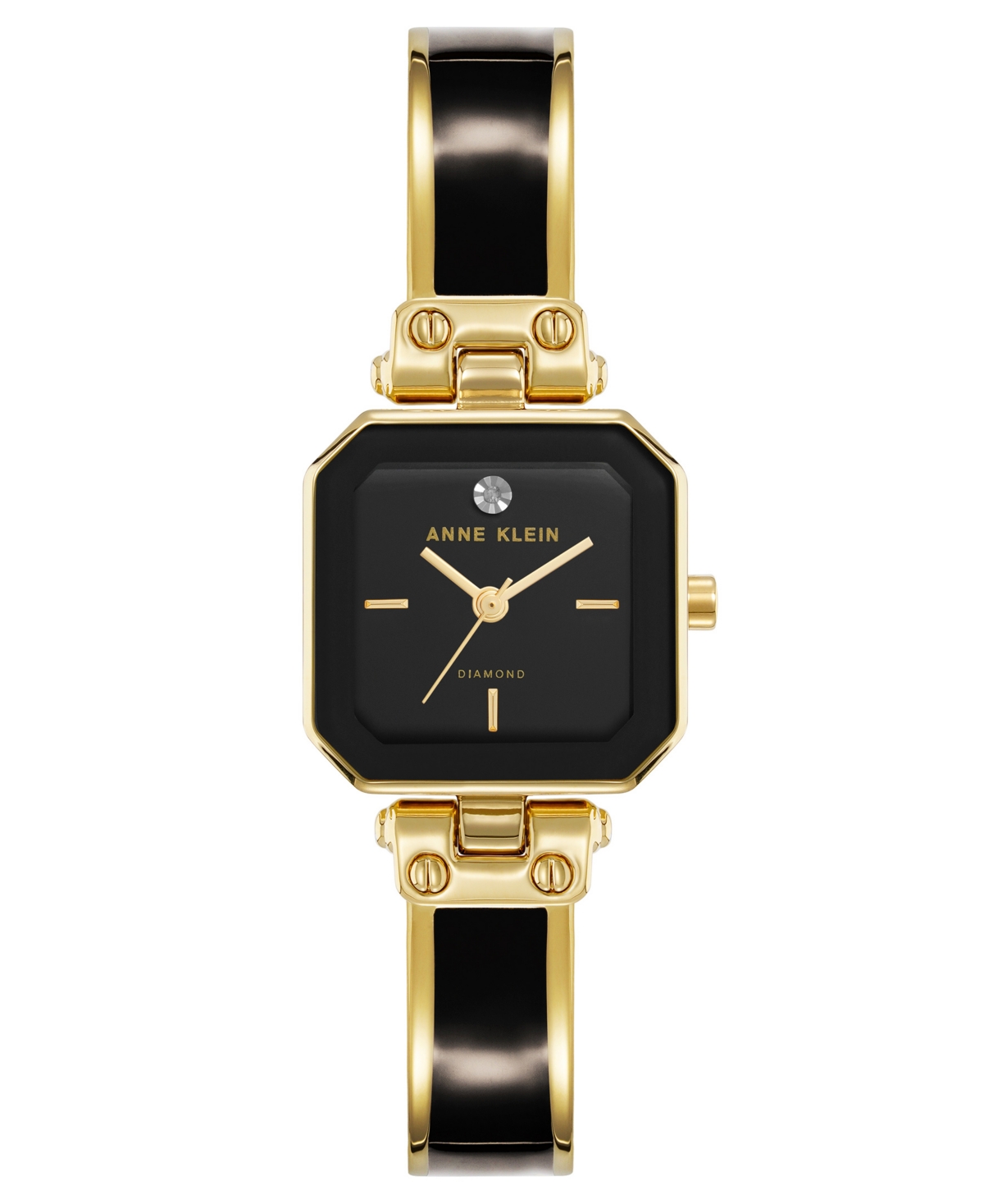Click here for Anne Klein Womens Quartz Octagonal Gold-Tone Black... prices