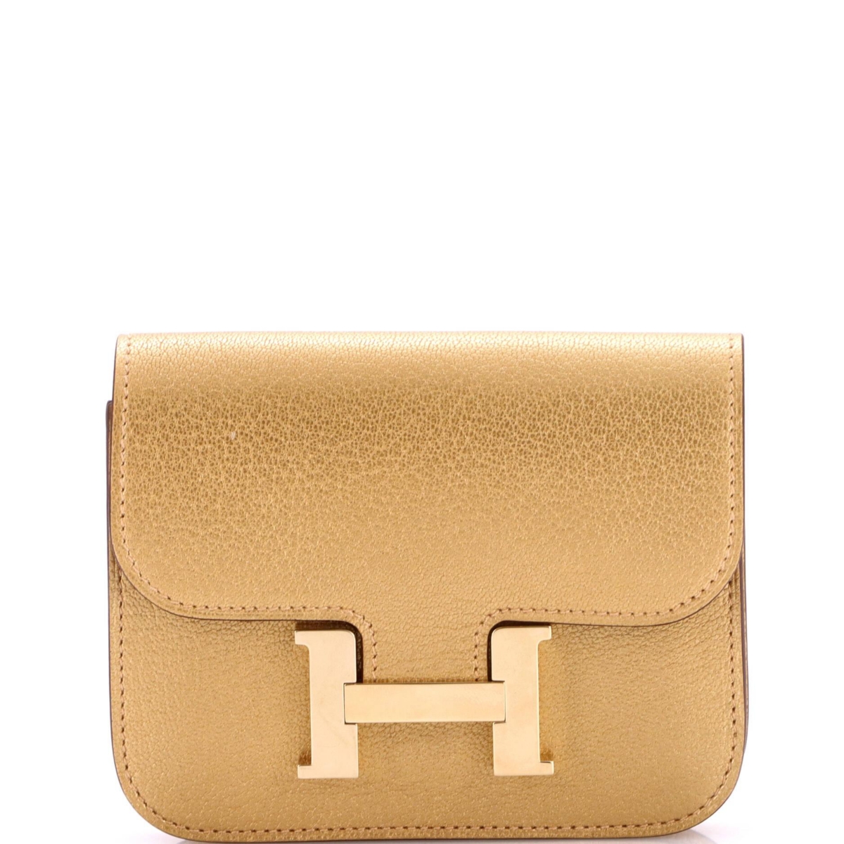 Click here for Pre-Owned HERMES Constance Slim Wallet Chevre Cham... prices