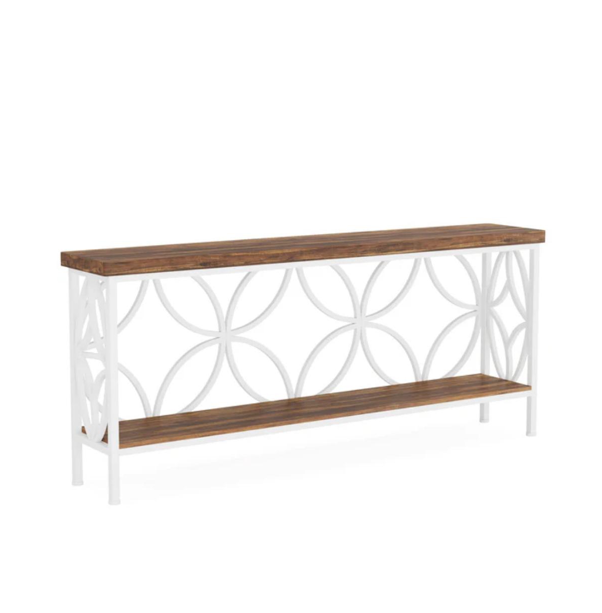 Click here for Slickblue 2-Tier Console Sofa Table with Industria... prices