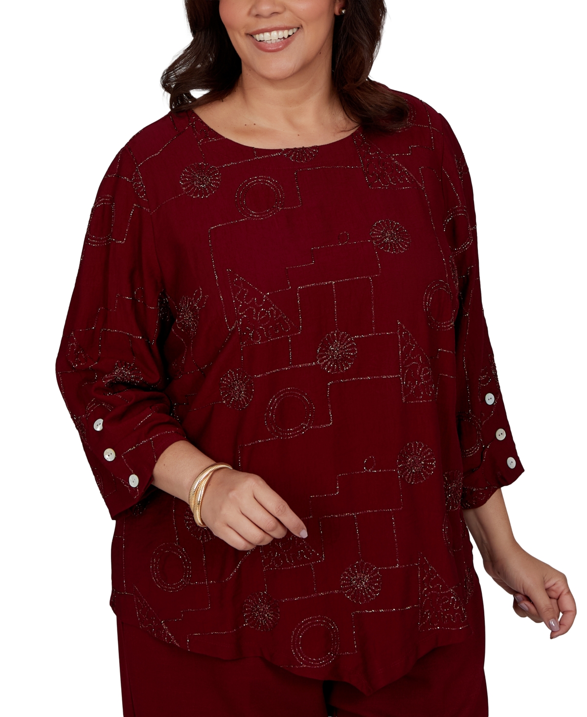 Click here for Alfred Dunner Plus Size Union Square Sparkle Souta... prices