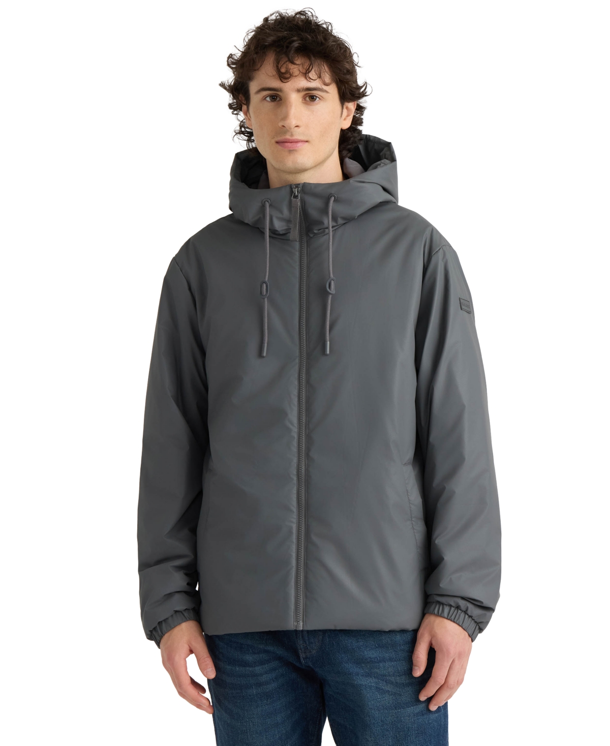 Click here for Hunter Mens Liam Zipper Front Hooded Rain Jacket -... prices