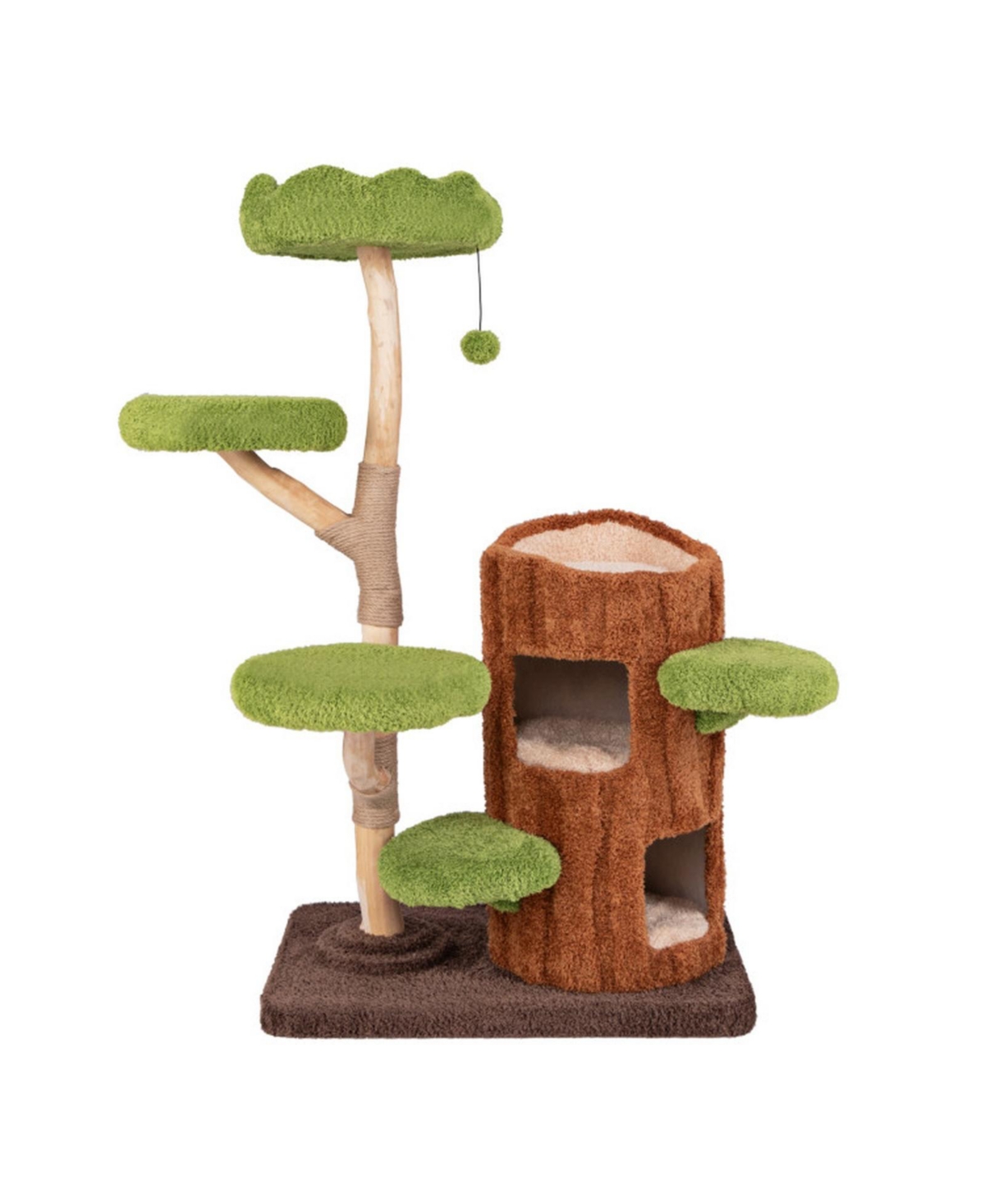 Click here for Hongge 55 Inch Multi-Level Cat Tree with Double-De... prices
