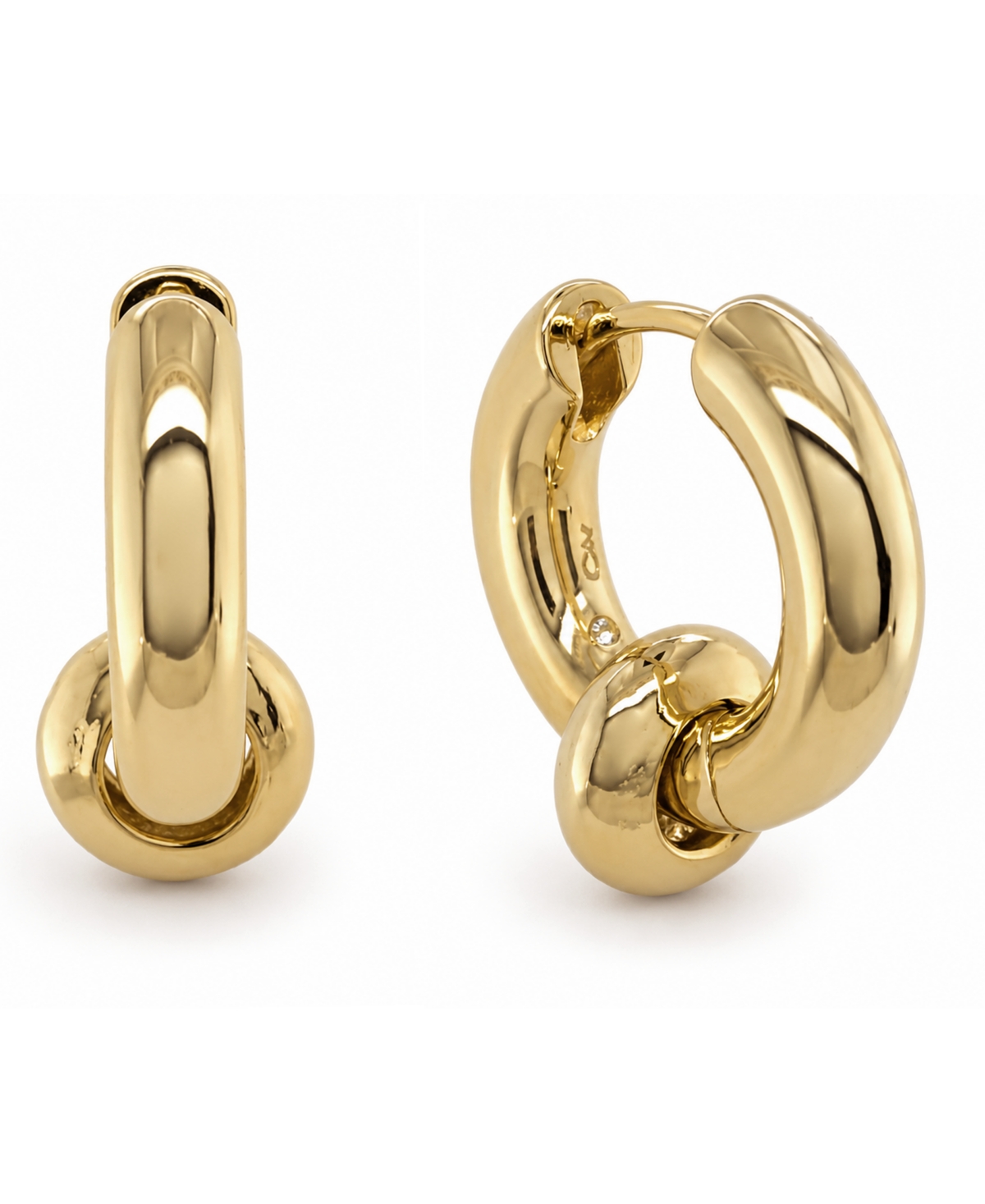 Click here for And Now This Ring Hinge Hoop Earrings - Gold prices