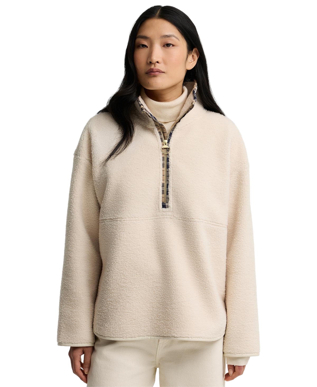 Click here for Barbour Womens Merys Half-Zip Polar Fleece Sweatsh... prices
