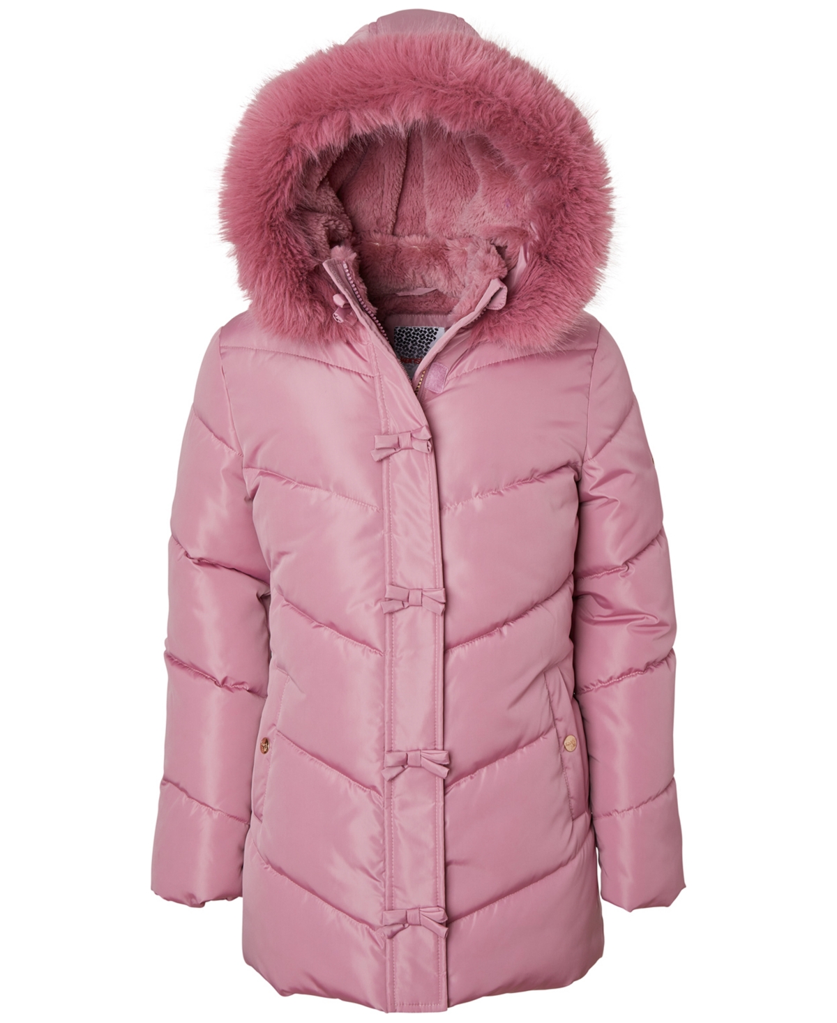 Click here for Kensie Girl Girls 6-16 Bow Hooded Puffer Jacket -... prices