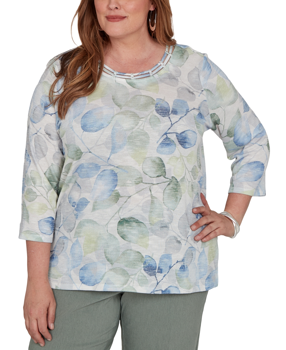 Click here for Alfred Dunner Plus Size Provence Watercolor Allove... prices