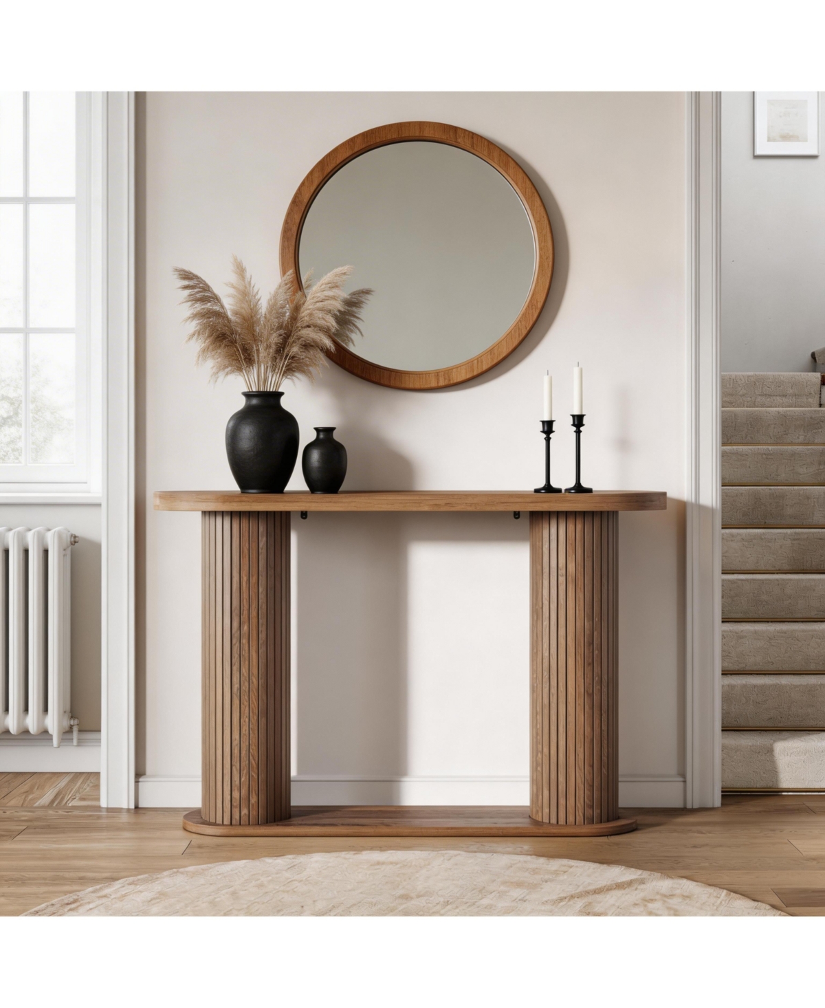 Click here for homfan Fluted Console Table â 42.5 Narrow Entryw... prices