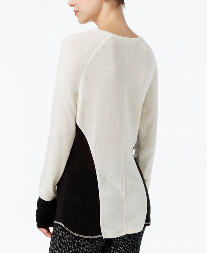 RACHEL Rachel Roy Long-Sleeve Colorblocked Sweater - Macy's