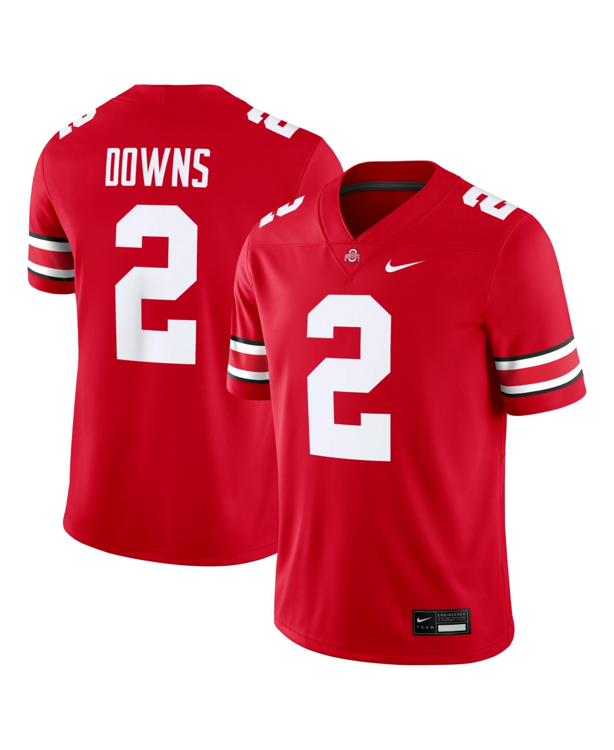 Click here for Nike Mens Caleb Downs Scarlet Ohio State Buckeyes... prices