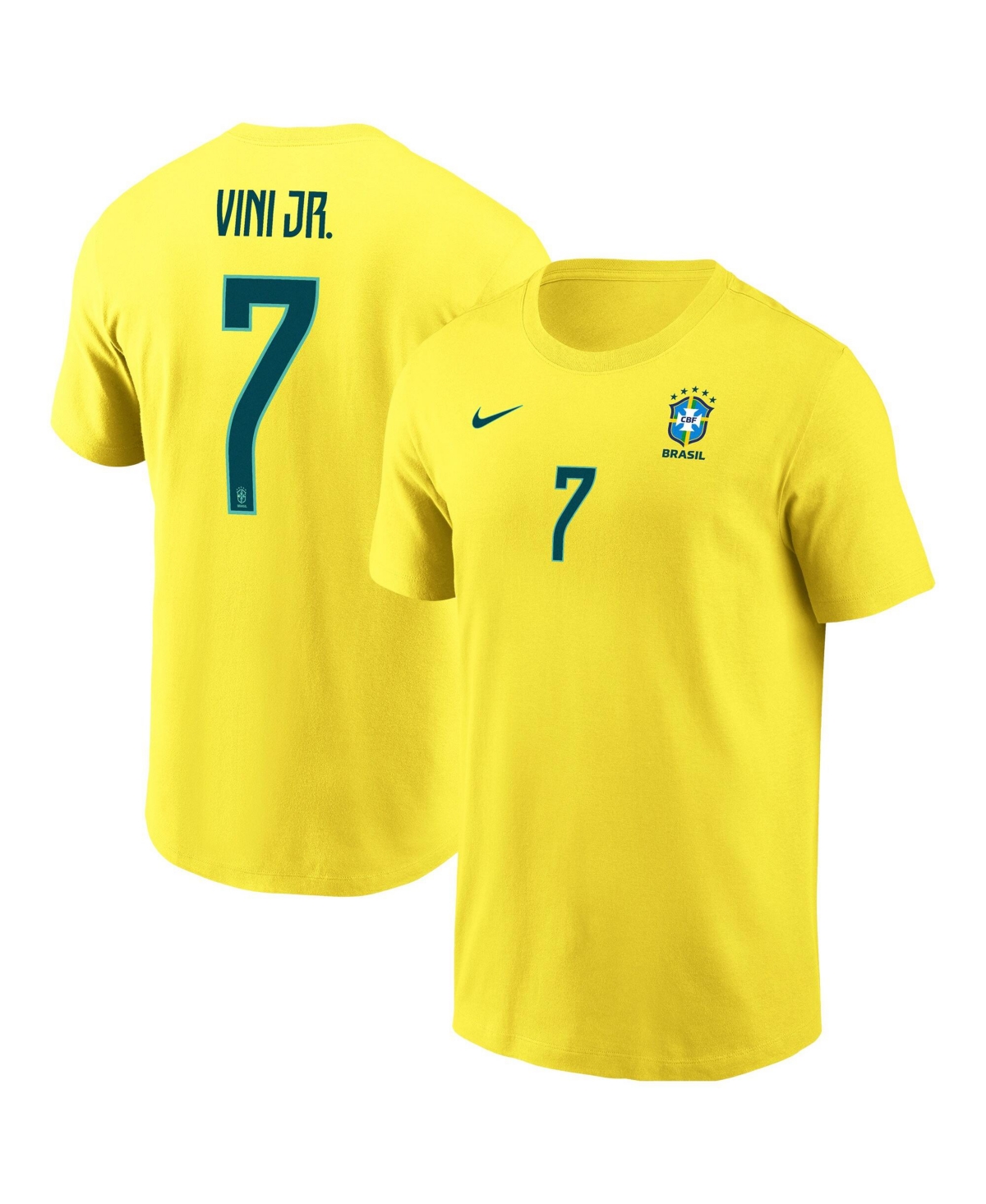 Click here for Nike Mens Vini Jr. Yellow Brazil National Team Nam... prices