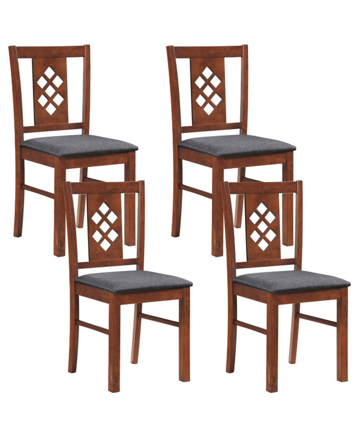 Click here for Sugift Linen Upholstered Kitchen Chairs Set of 4 w... prices