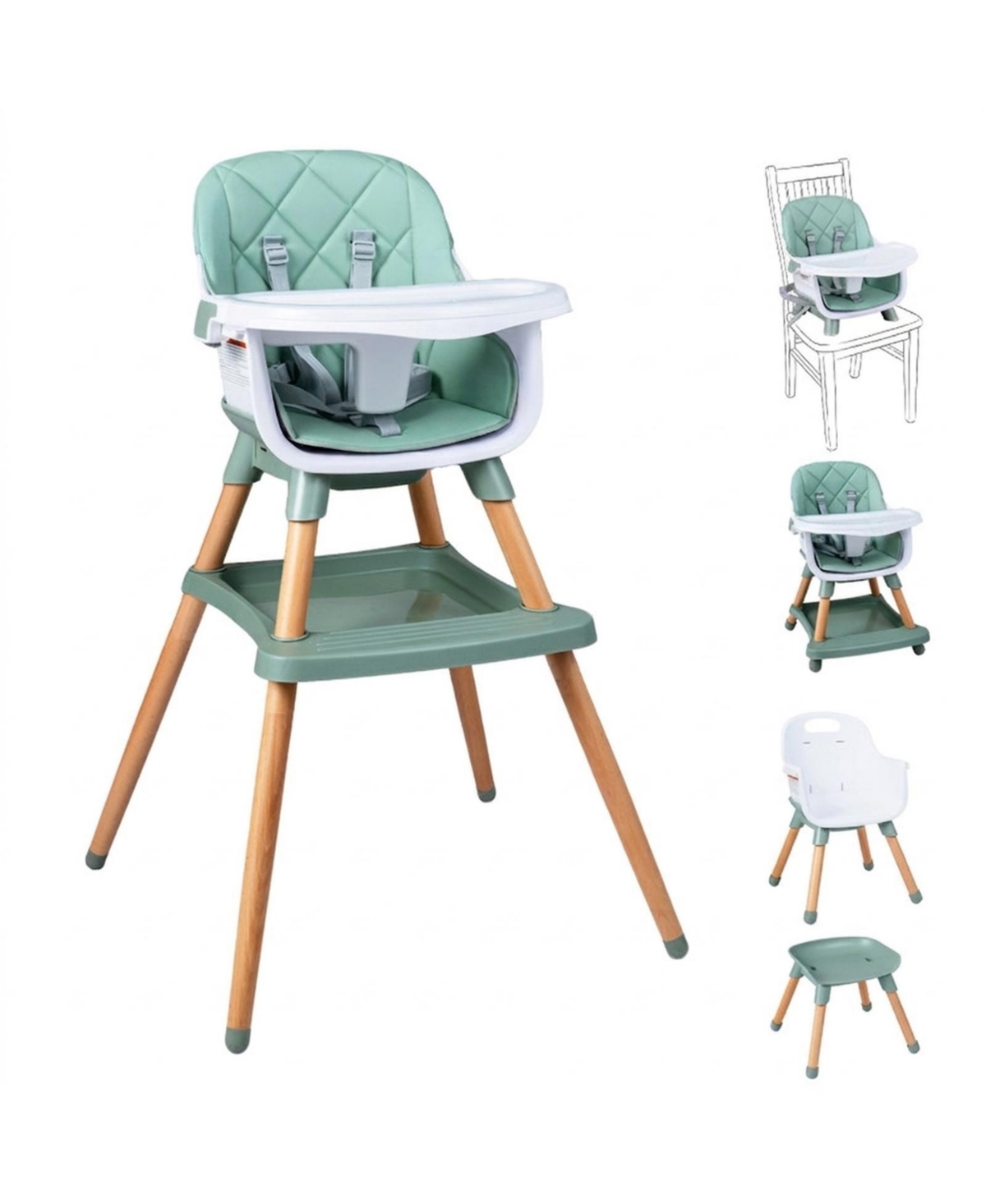 Click here for Sugift 9-in-1 Convertible Baby High Chair with Adj... prices