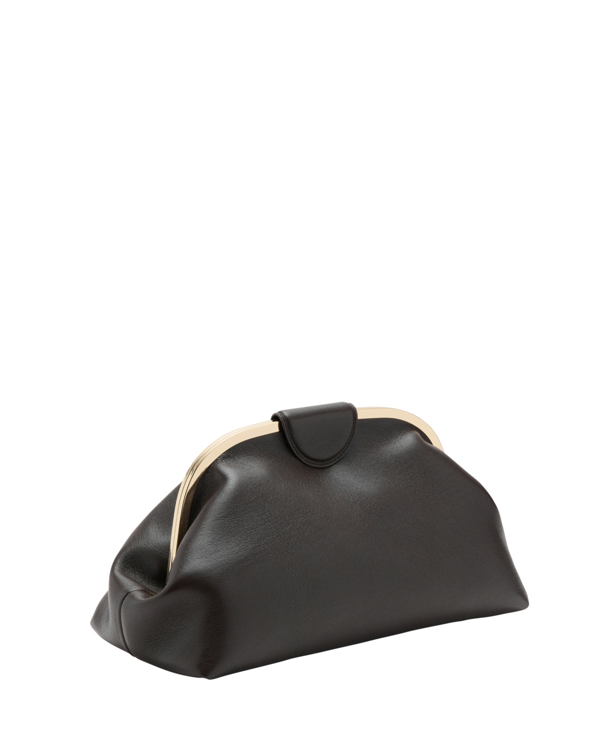 Click here for Mango Womens Metallic Details Large Clutch - Choco... prices