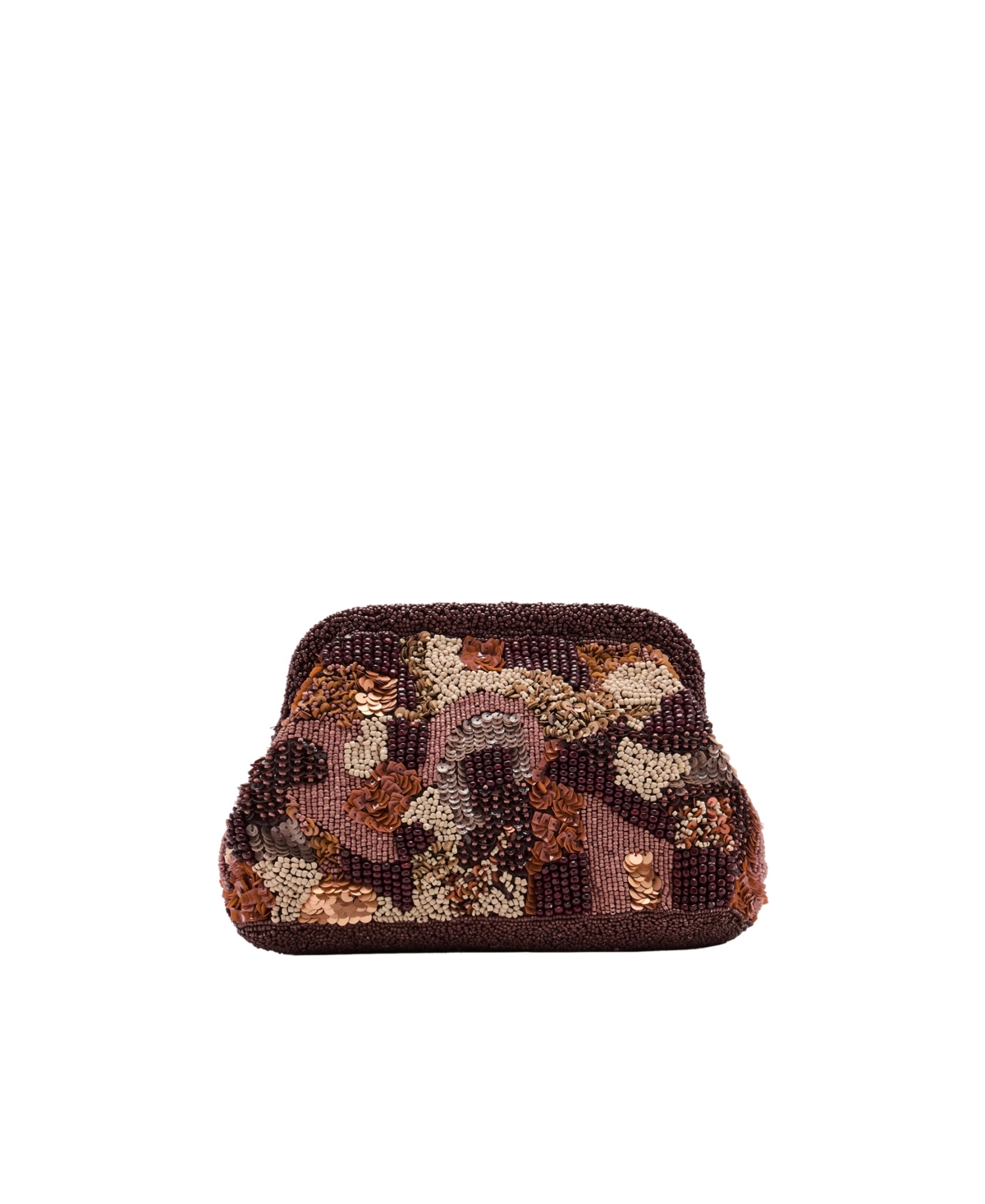 Click here for Mango Womens Multicolor Beaded Clutch Bag - Chocol... prices
