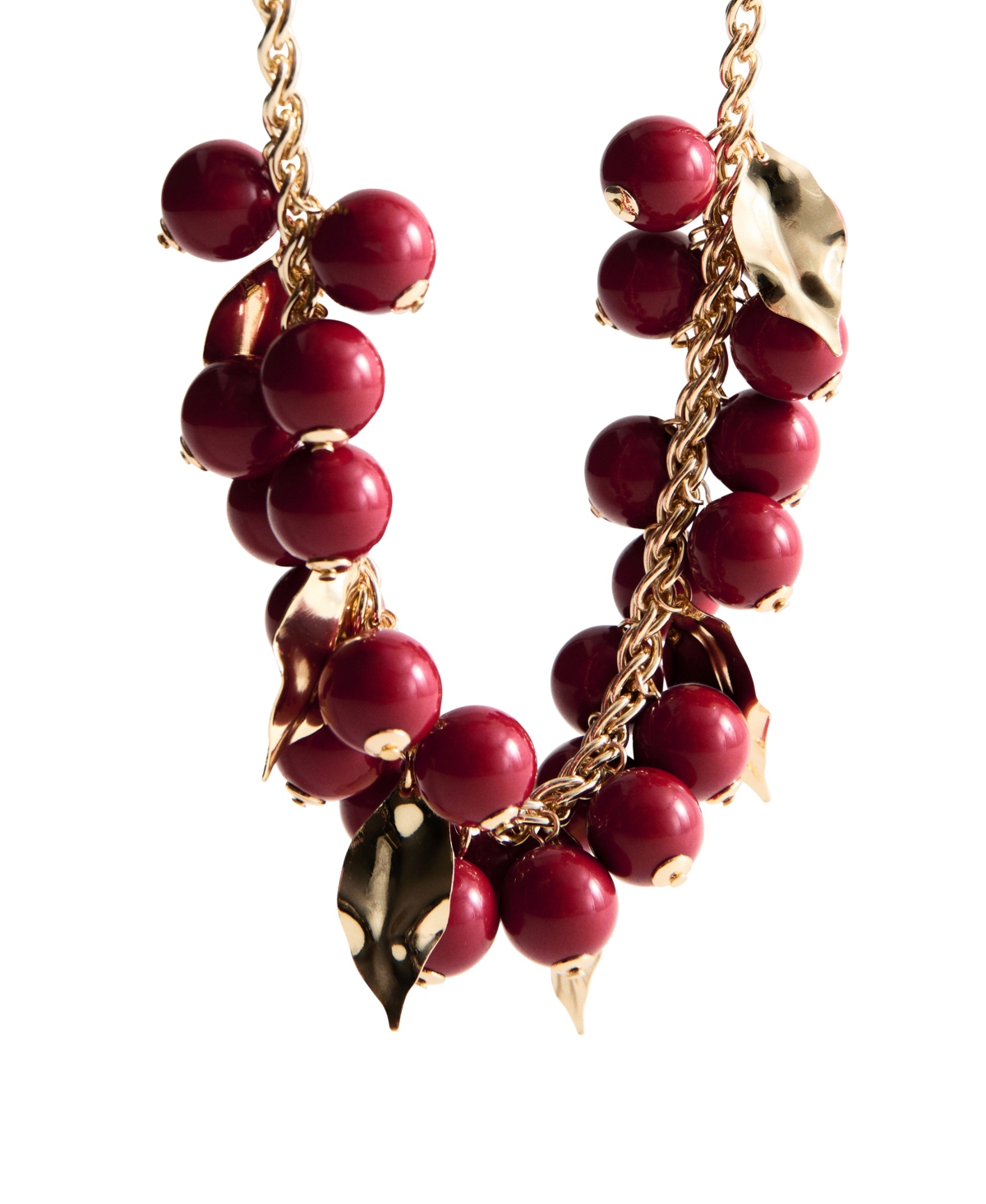 Click here for Mango Womens Beaded Chain Necklace - Gold prices