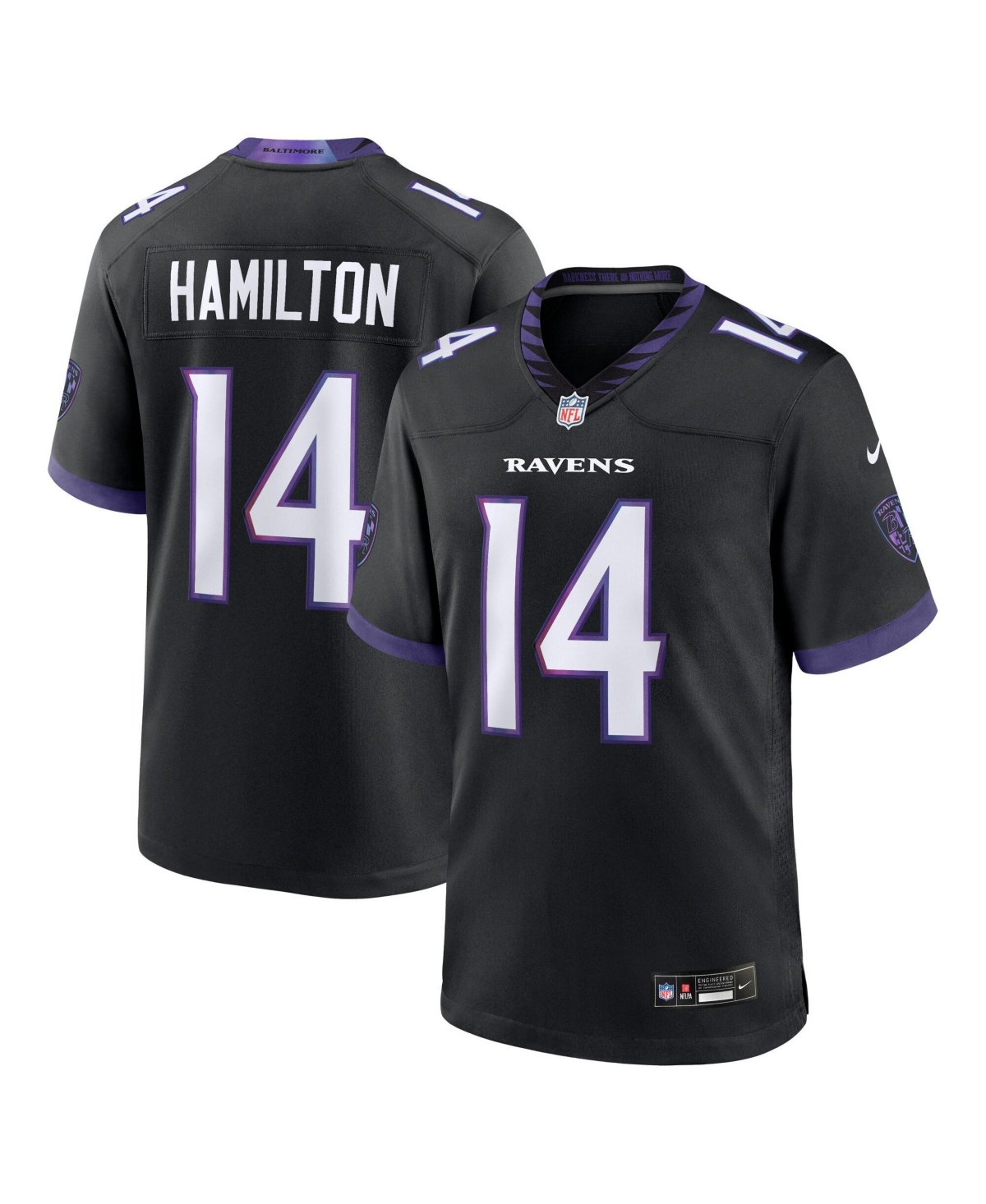 Click here for Nike Mens Kyle Hamilton Black Baltimore Ravens Alt... prices