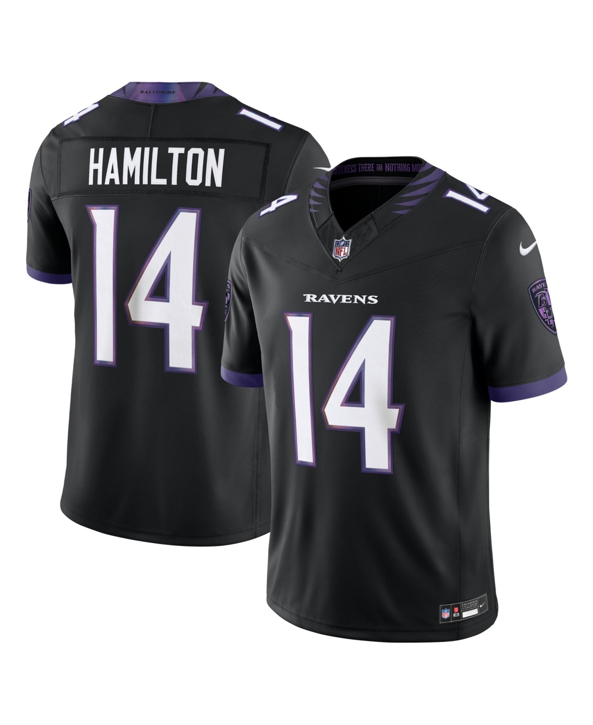 Click here for Nike Mens Kyle Hamilton Black Baltimore Ravens Alt... prices