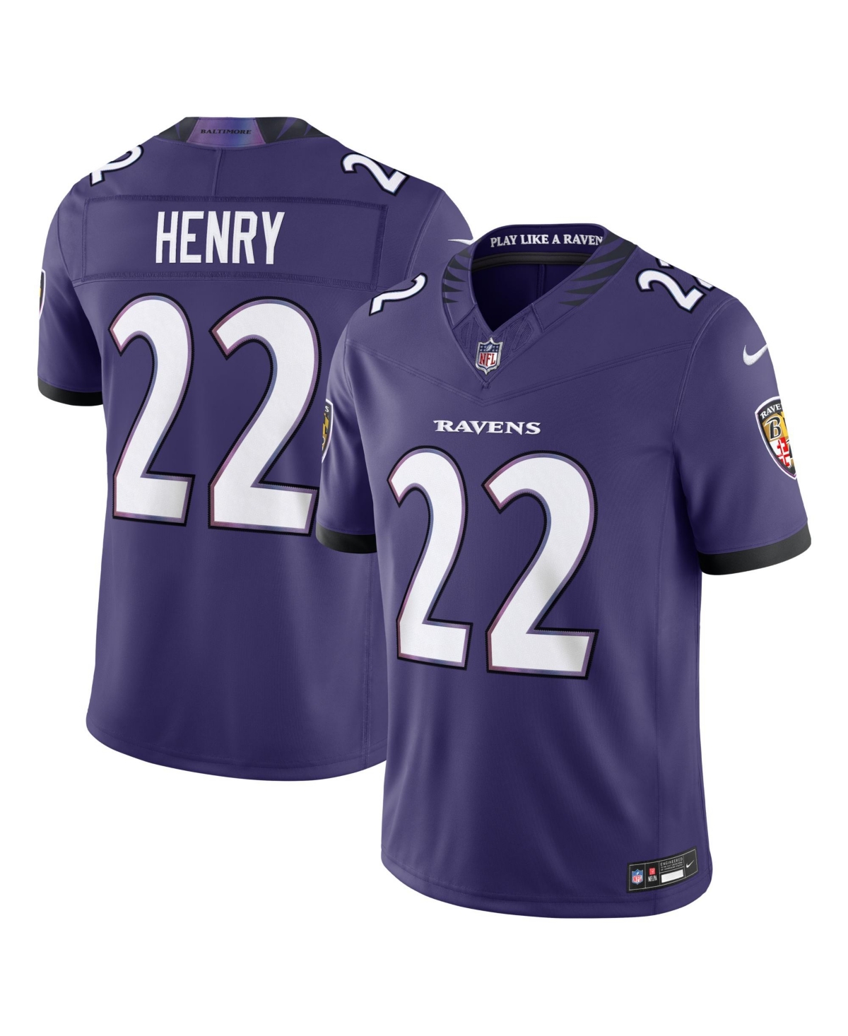 Click here for Nike Mens Derrick Henry Purple Baltimore Ravens Te... prices