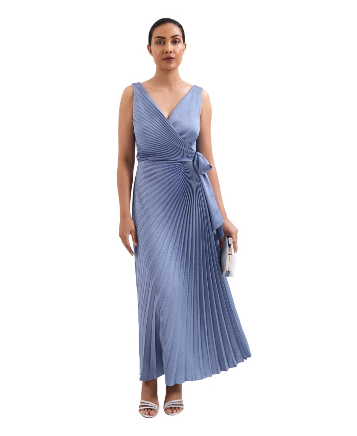 Click here for Phase Eight Womens Emlyn Satin Wrap Midi Dress - P... prices