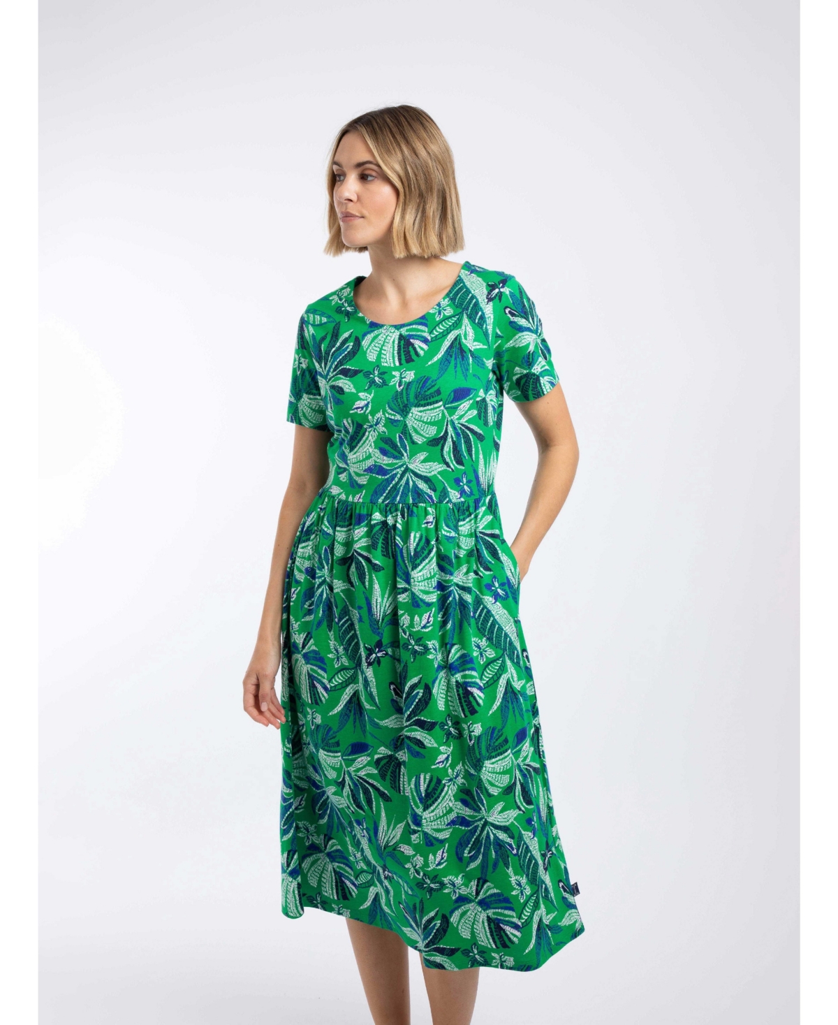 Click here for Weird Fish Womens Celsia Printed Jersey Midi Dress... prices