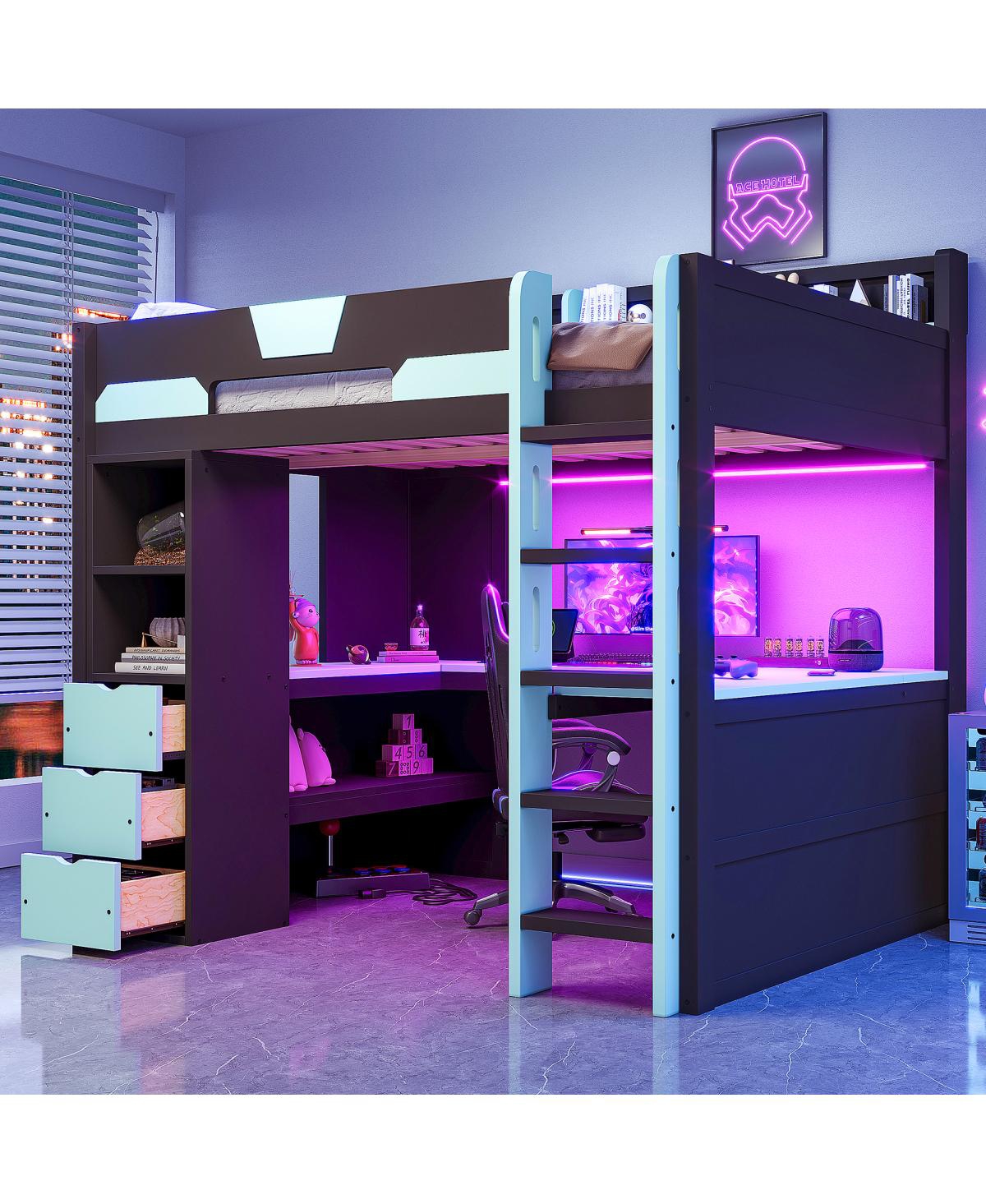 Click here for Streamdale Furniture Full Size Wooden Gaming Loft... prices