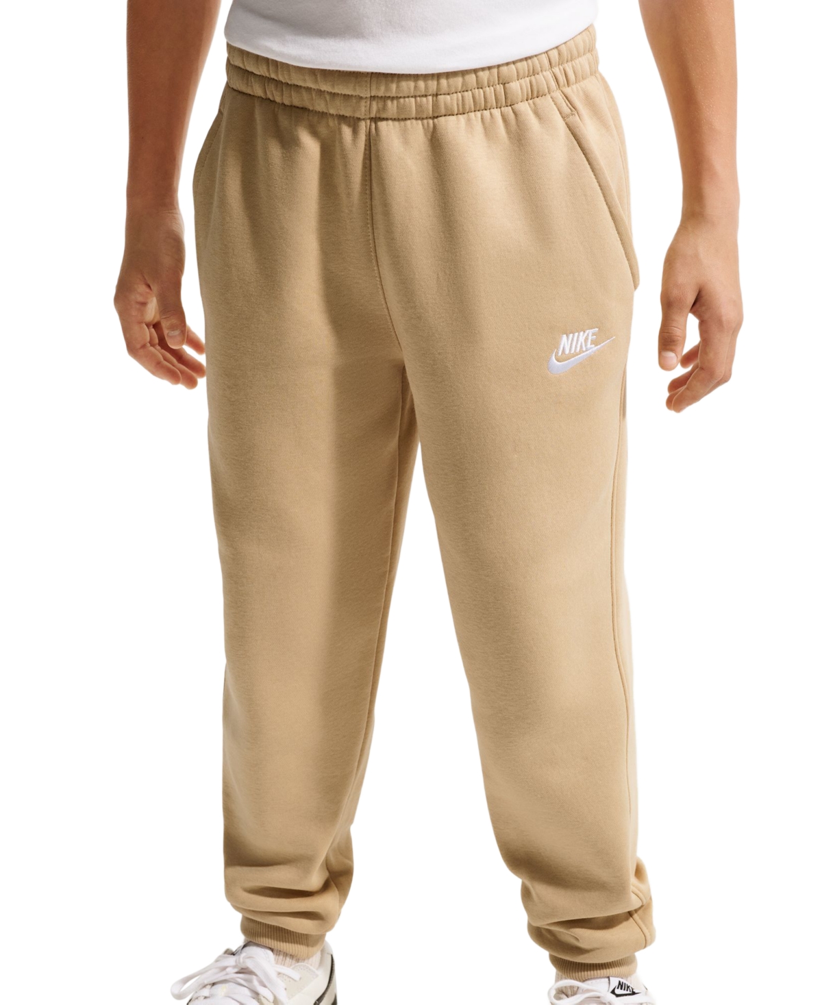 Click here for Nike Big Kids Club Fleece Jogger Pants - Linen/Whi... prices