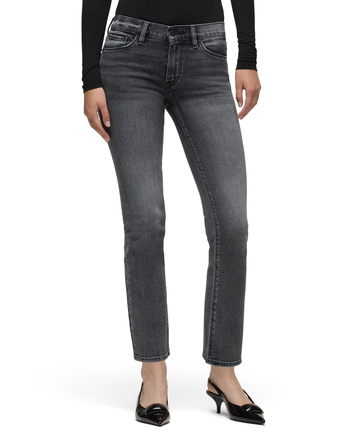 Click here for Hudson Jeans Womens Nico Mid-Rise Straight-Leg Cro... prices