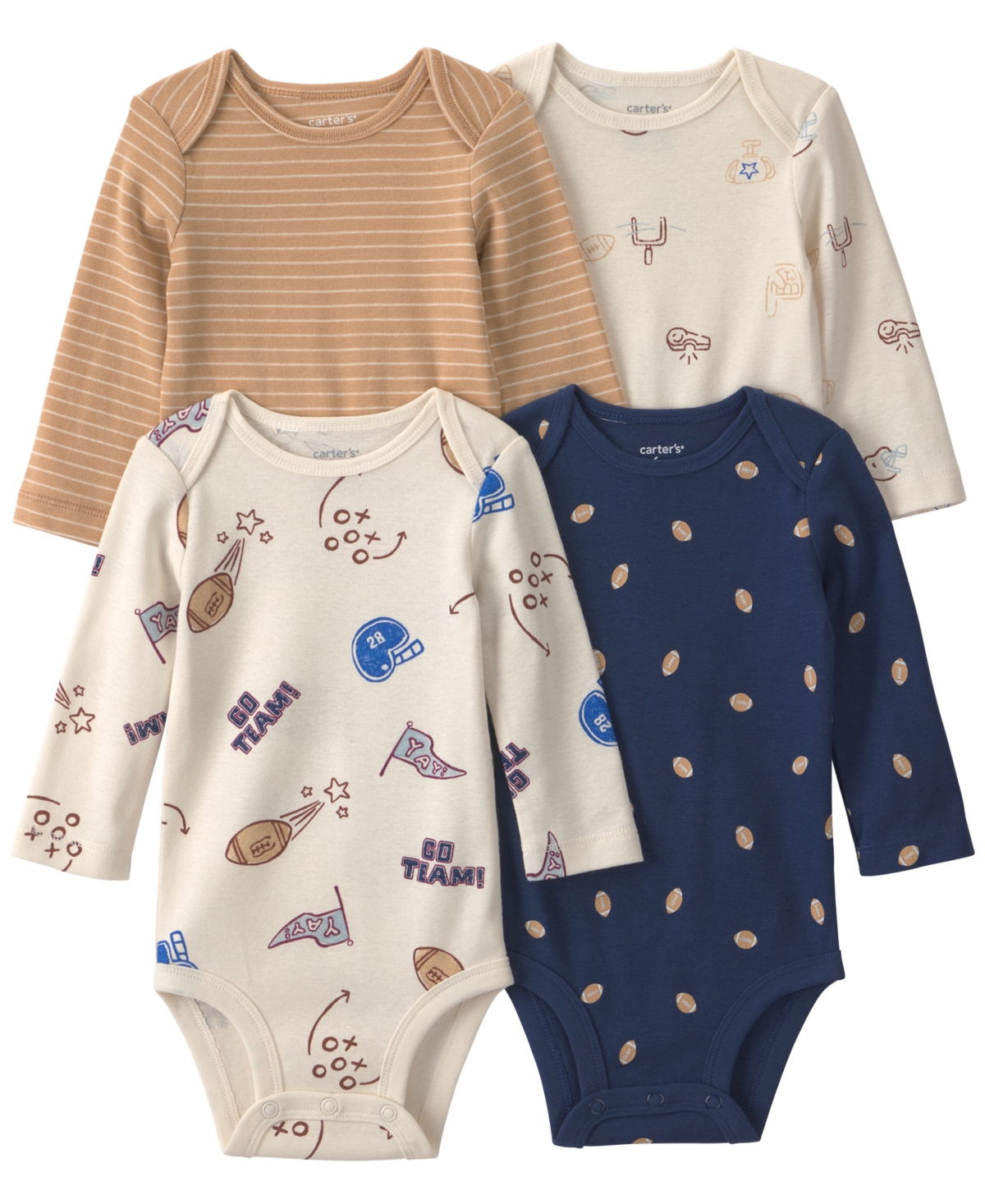Click here for Carters Baby Boys Football Round Neck Bodysuits  4... prices