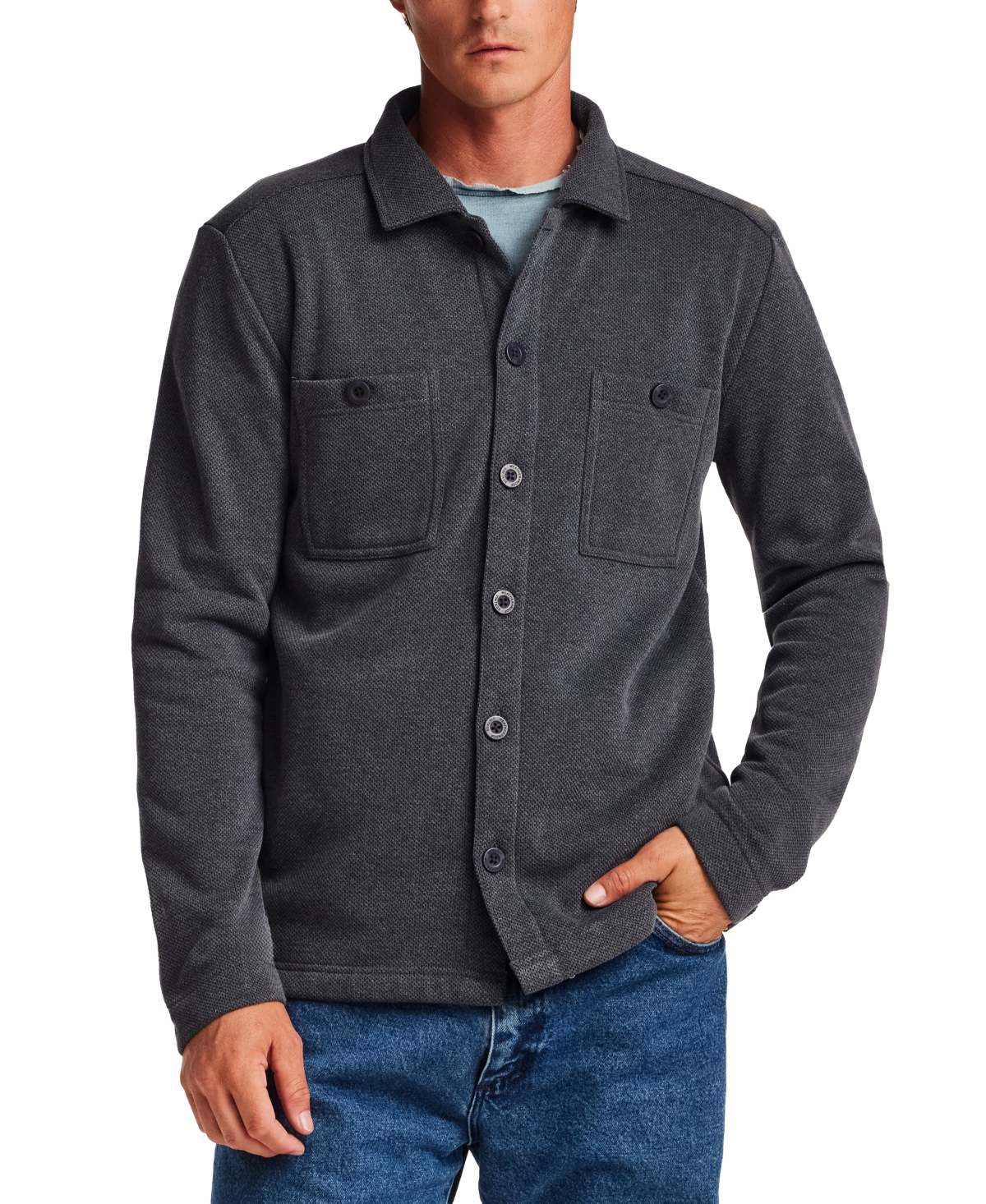Click here for Weatherproof Vintage Mens Pebble Fleece Shirt Jack... prices