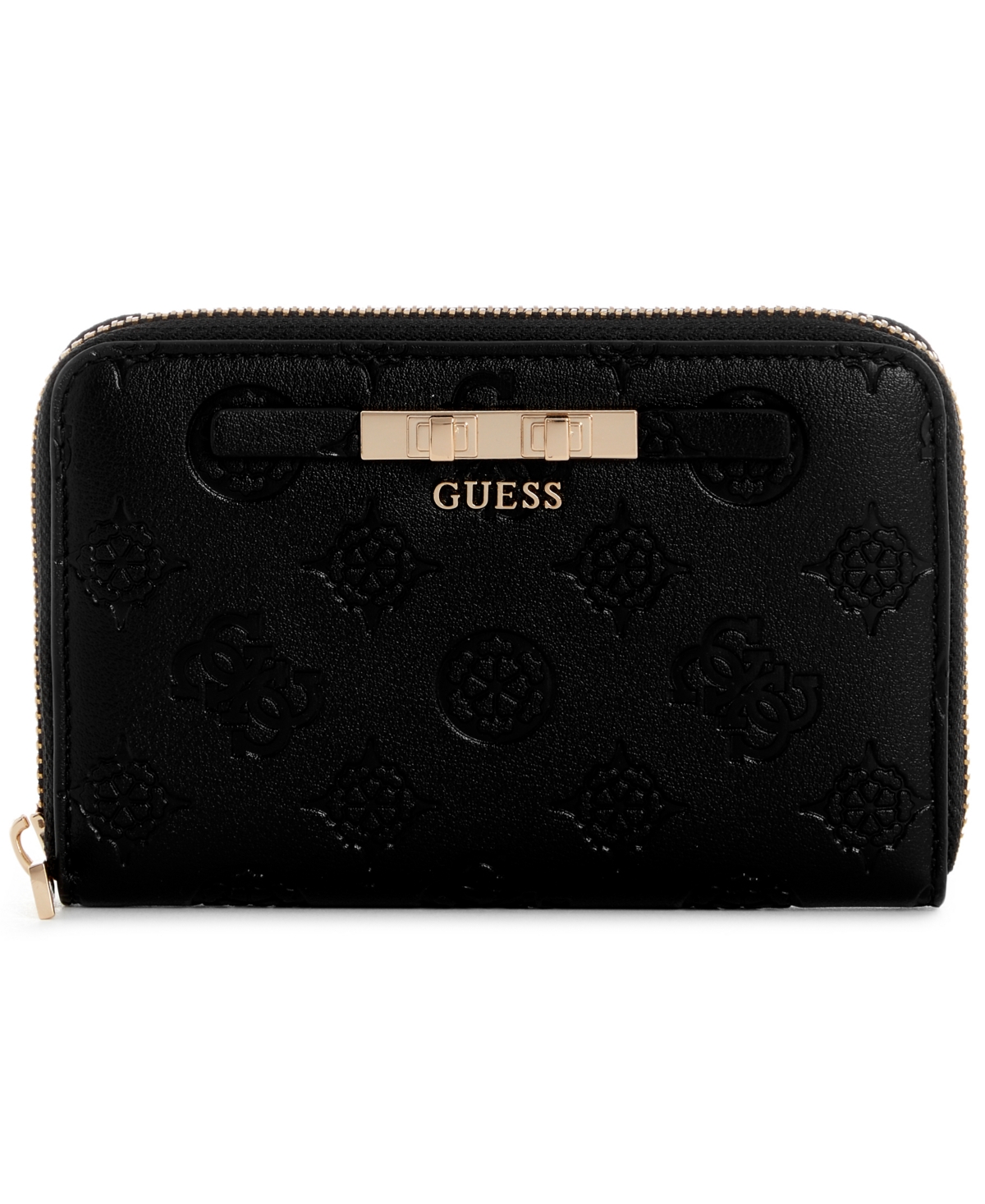 Click here for Guess Carmella Mini Zip Around Wallet - Black Logo prices