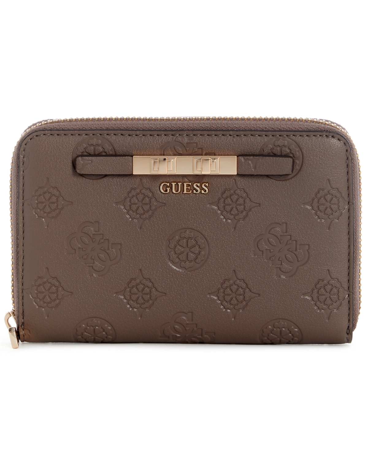 Click here for Guess Carmella Mini Zip Around Wallet - Taupe Logo prices