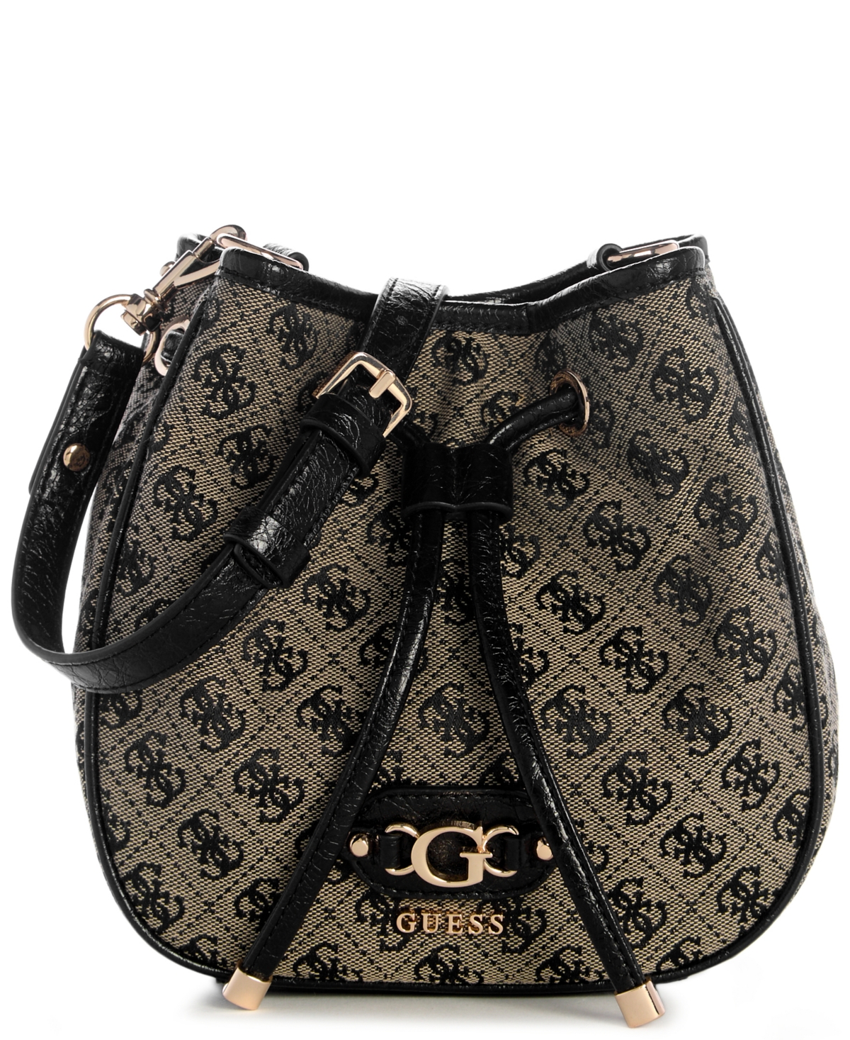 Click here for Guess Samantha Small Drawstring Bucket Handbag - B... prices
