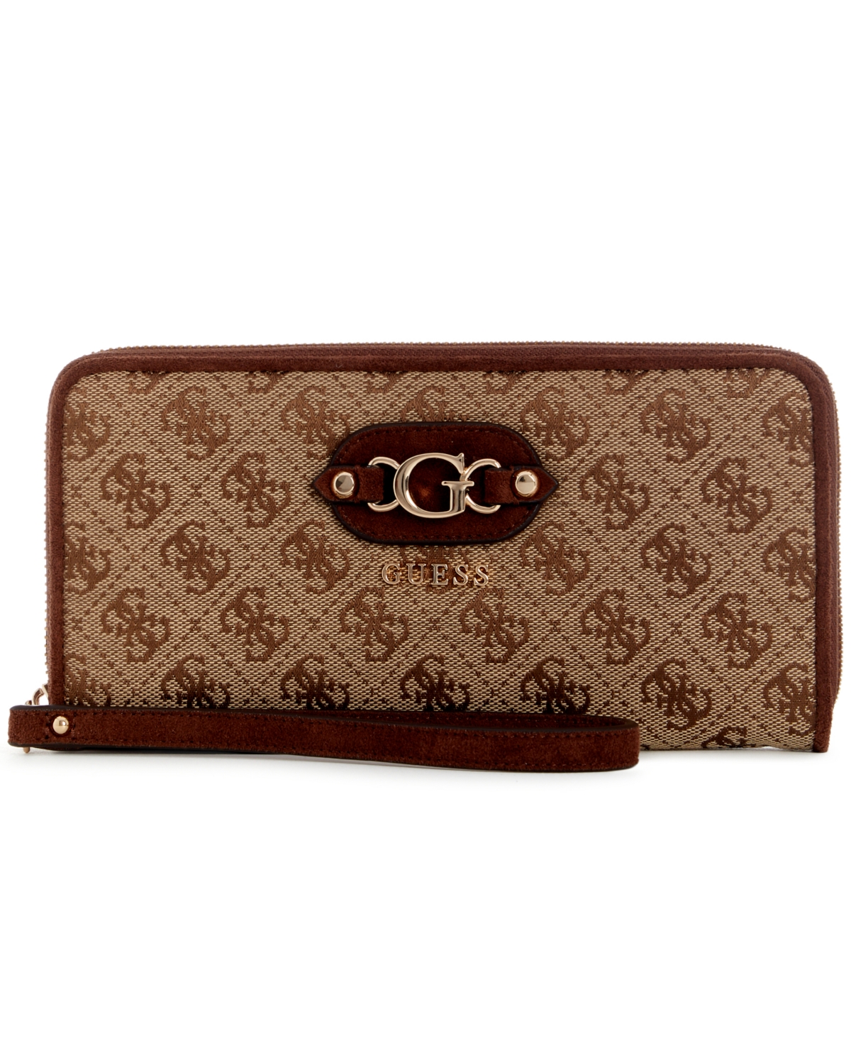 Click here for Guess Samantha Small Zip Around Wallet - Latte Log... prices