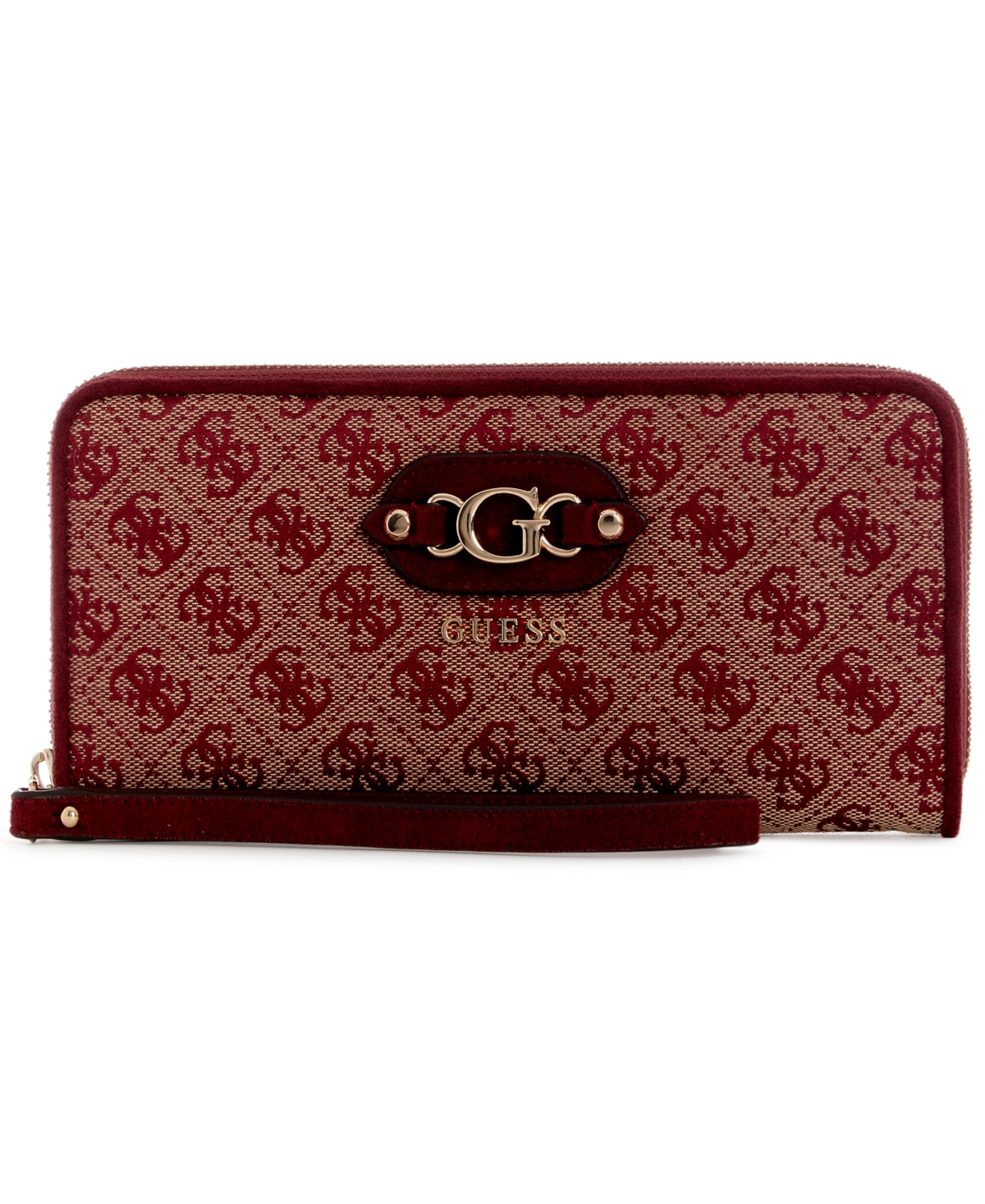 Click here for Guess Samantha Small Zip Around Wallet - Merlot Lg... prices