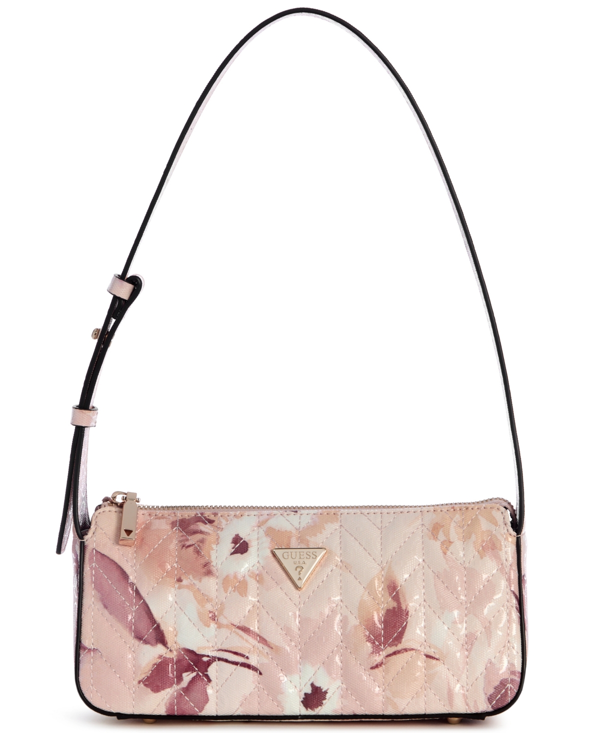 Click here for Guess Stacey Small Shoulder Handbag - Floral Multi prices