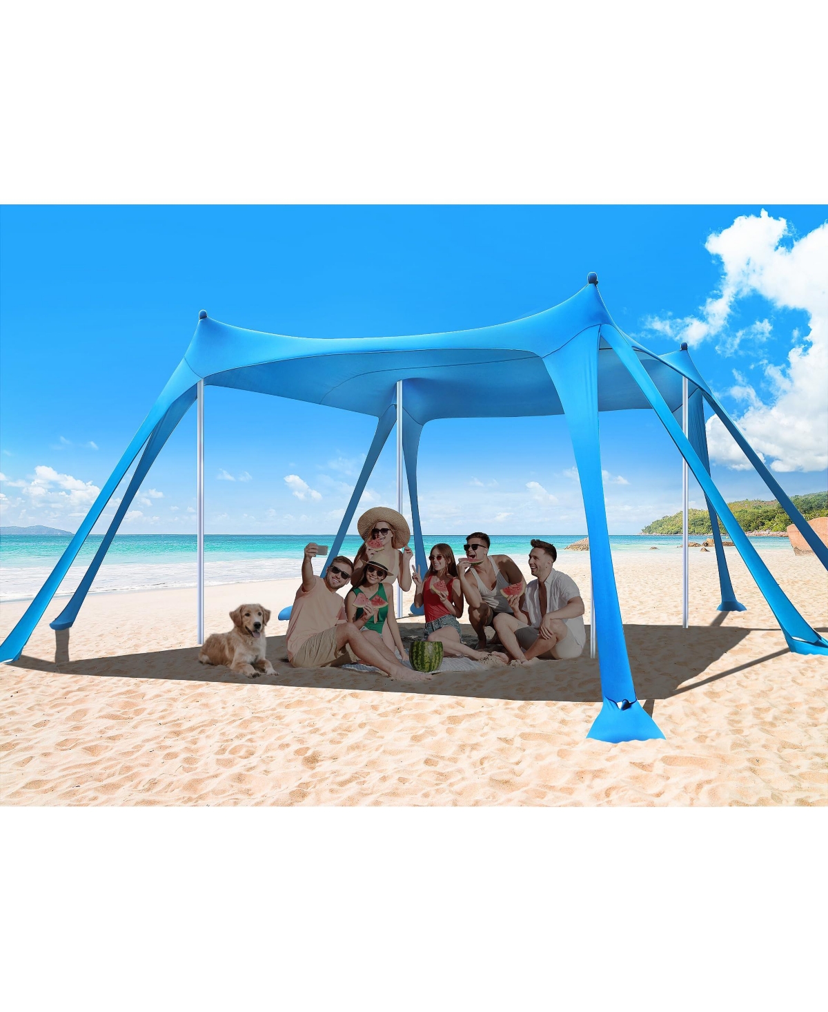 Click here for Aofar Beach Tent Sun Shelter UPF50+ Sandbags Shove... prices