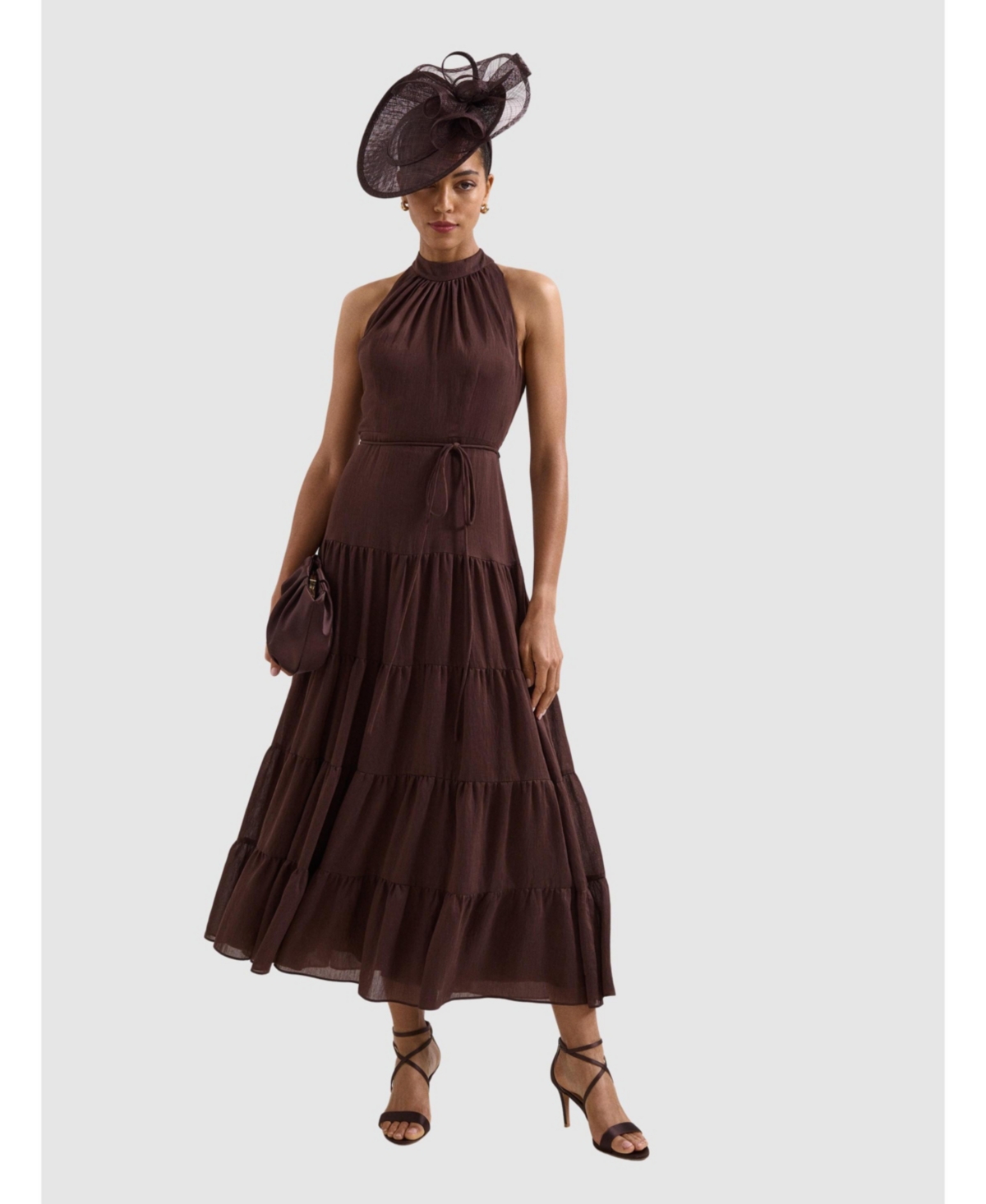 Click here for Phase Eight Womens Petite Nita Maxi Dress - Brown prices
