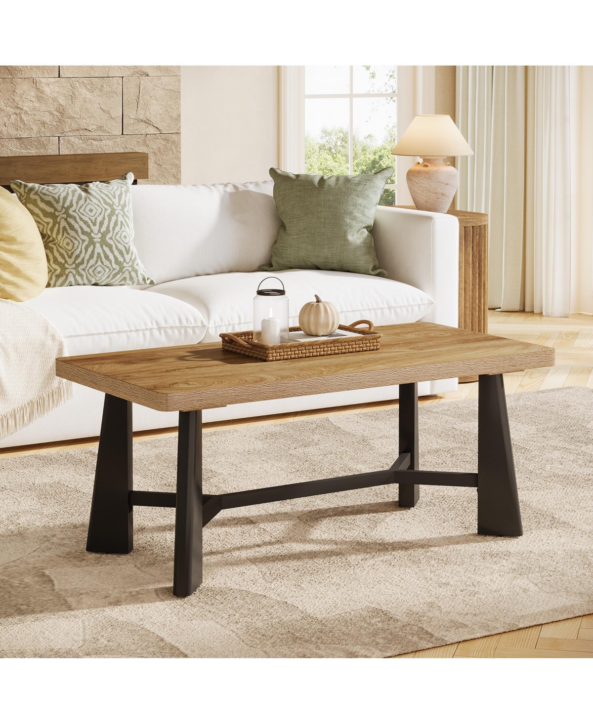 Click here for Tribesigns 47.24 Rectangular Coffee Table  Farmhou... prices