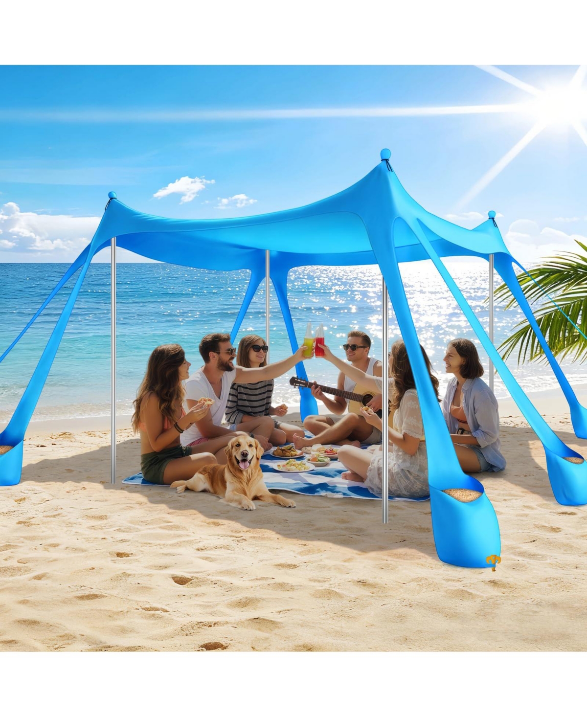 Click here for Aofar Beach Tent Sun Shelter Pop Up Sandbags Campi... prices