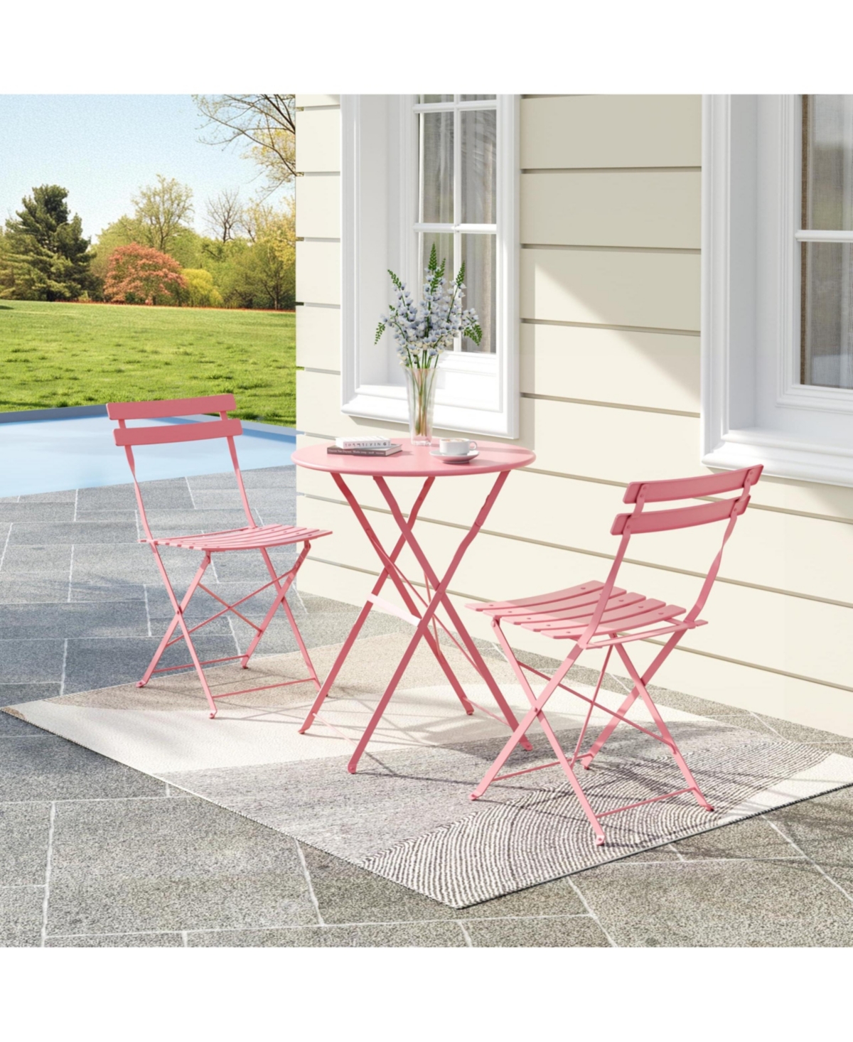 Click here for homfan Bistro Chairs Set of 2 â Folding Patio Ch... prices