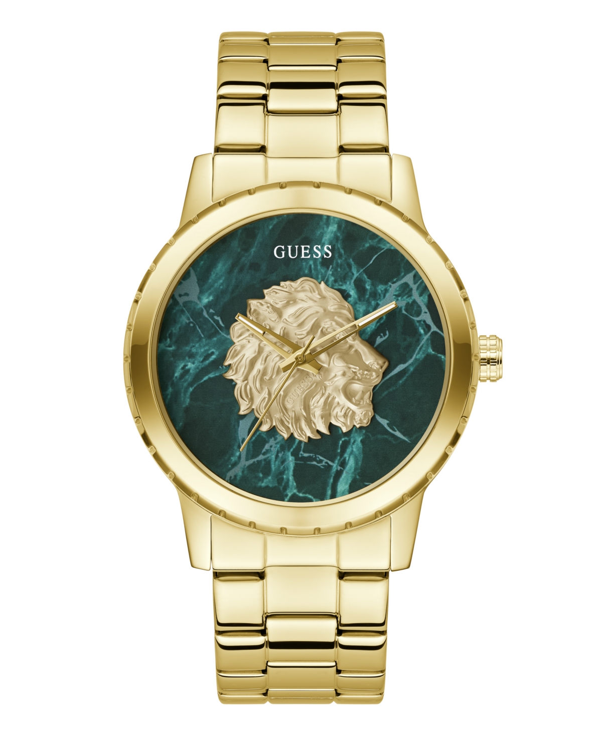 Click here for Guess Mens Quartz Gold-Tone Stainless Steel Watch... prices