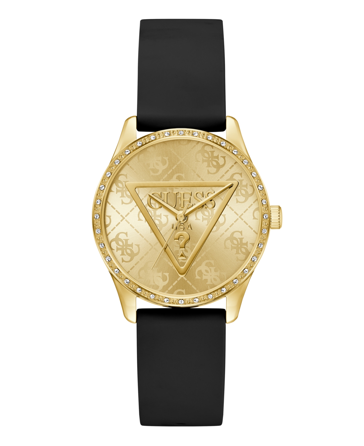 Click here for Guess Womens Quartz Black Silicone Watch 36mm - Bl... prices