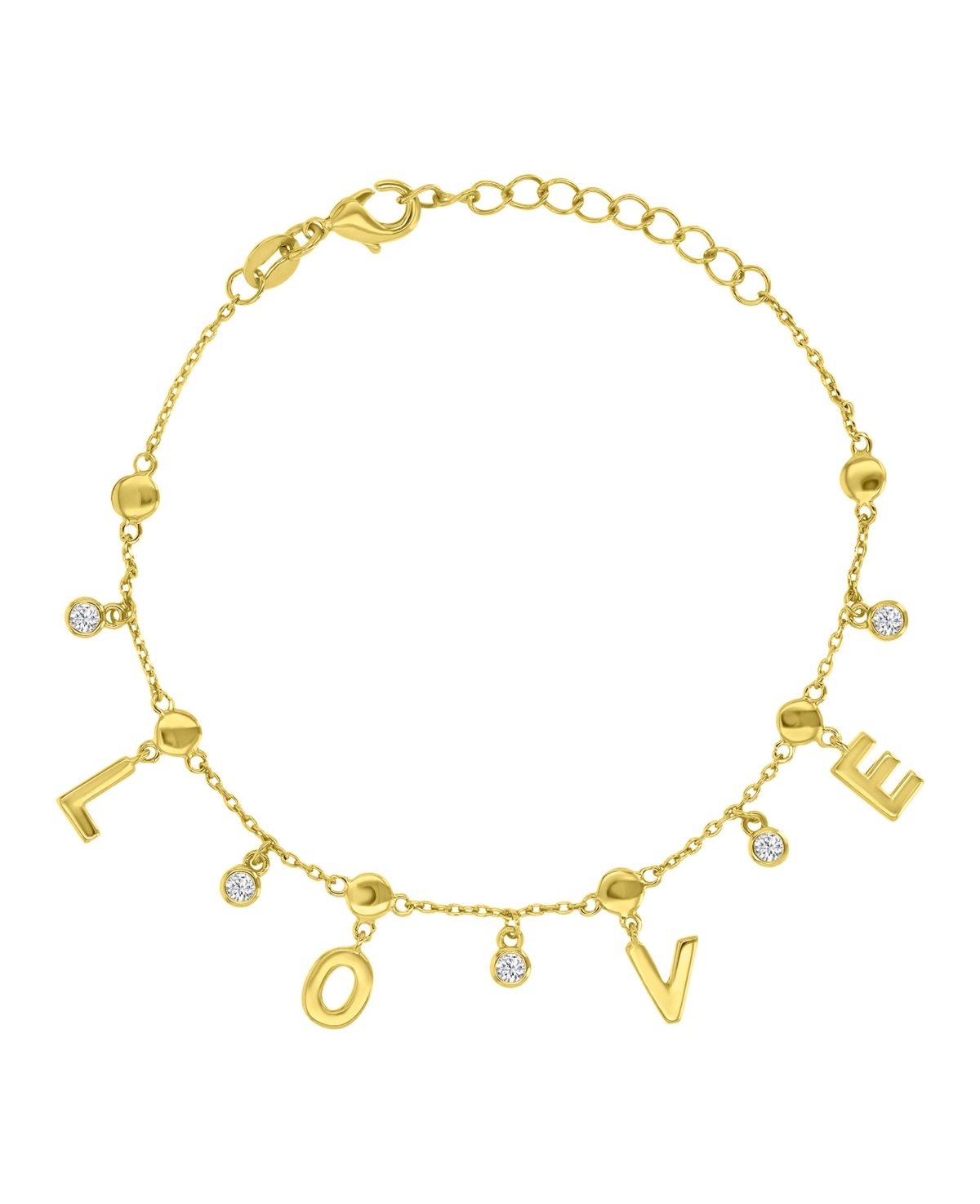 Click here for Macys 14k Gold-Plated Dangling Cubic Zirconia Love... prices
