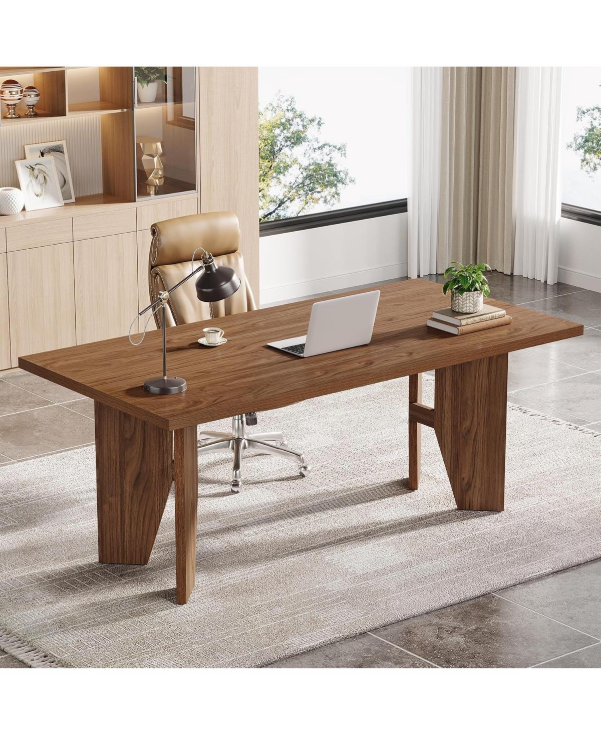 Click here for Tribesigns 63Executive Desk Mid-Century Modern Off... prices